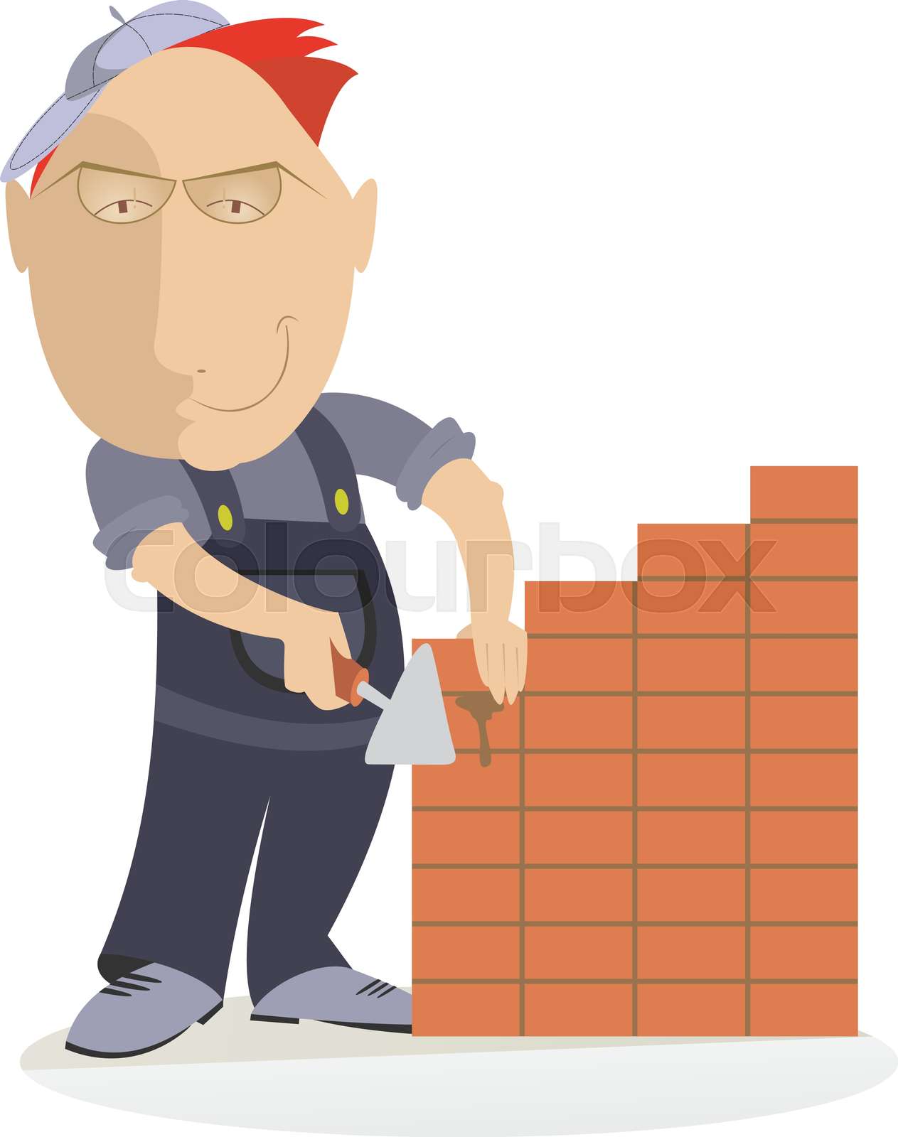 Bricklayer isolated | Stock vector | Colourbox