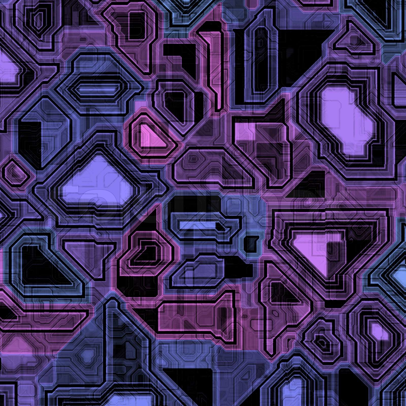 Illustration of some high-tech computer circuitry | Stock image | Colourbox
