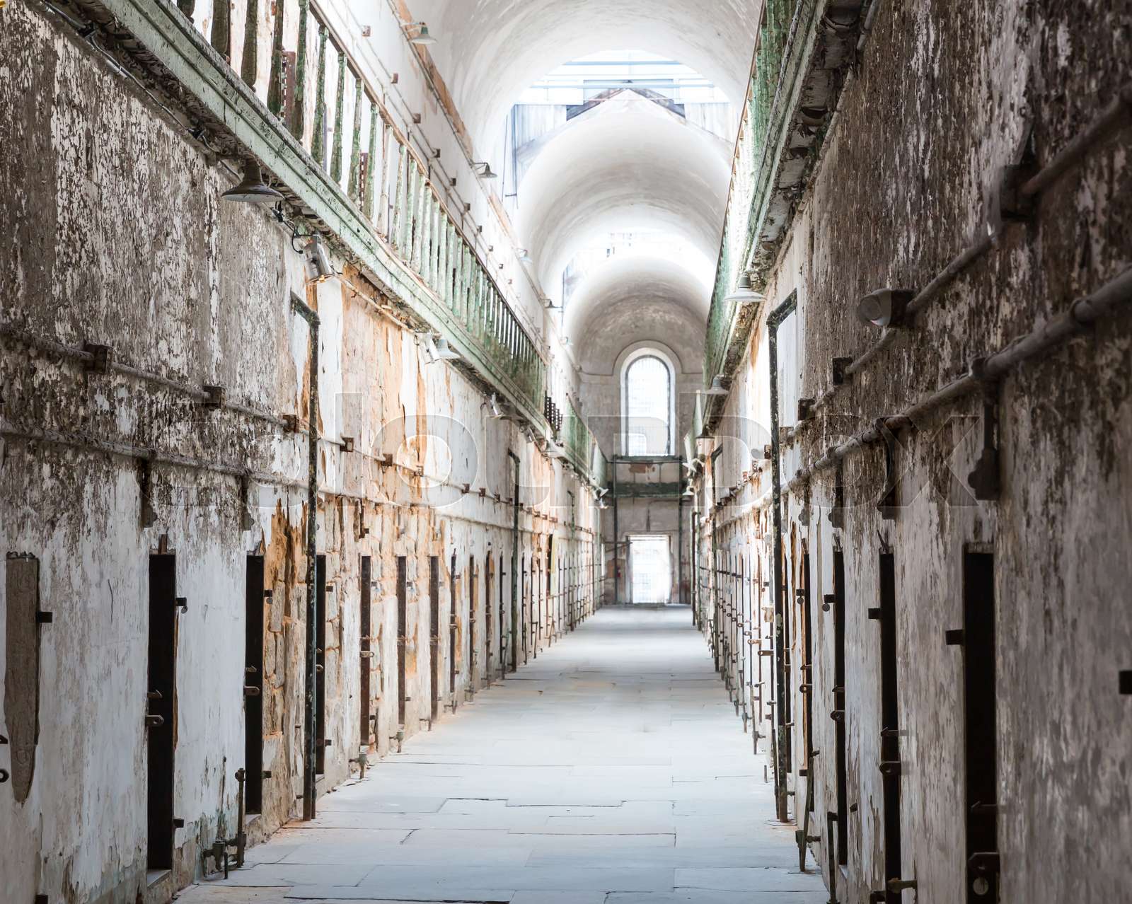 Old prison interior with brick walls | Stock image | Colourbox