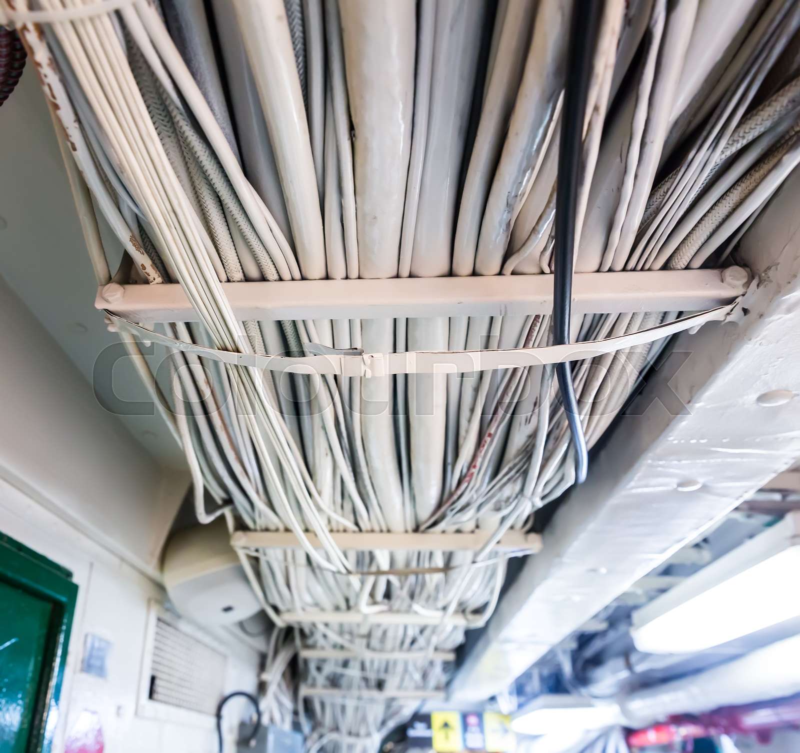 Military ship cable bunch. | Stock image | Colourbox