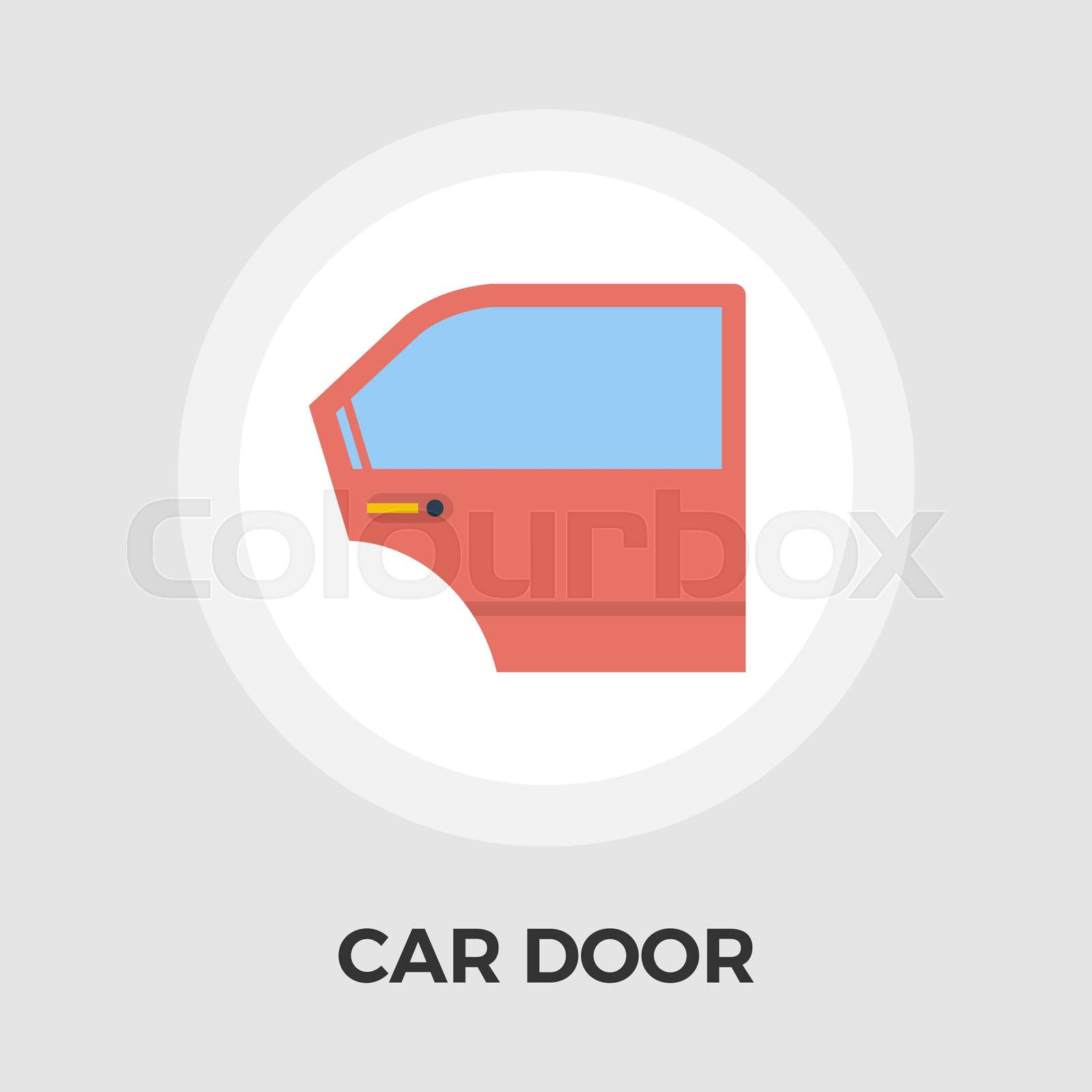 Car door Vector Flat Icon | Stock vector | Colourbox