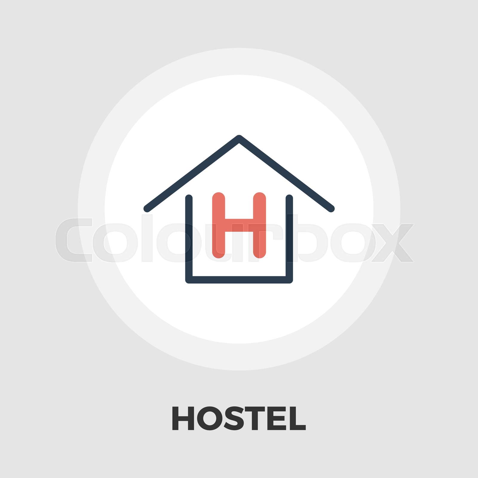 Hostel flat icon | Stock vector | Colourbox