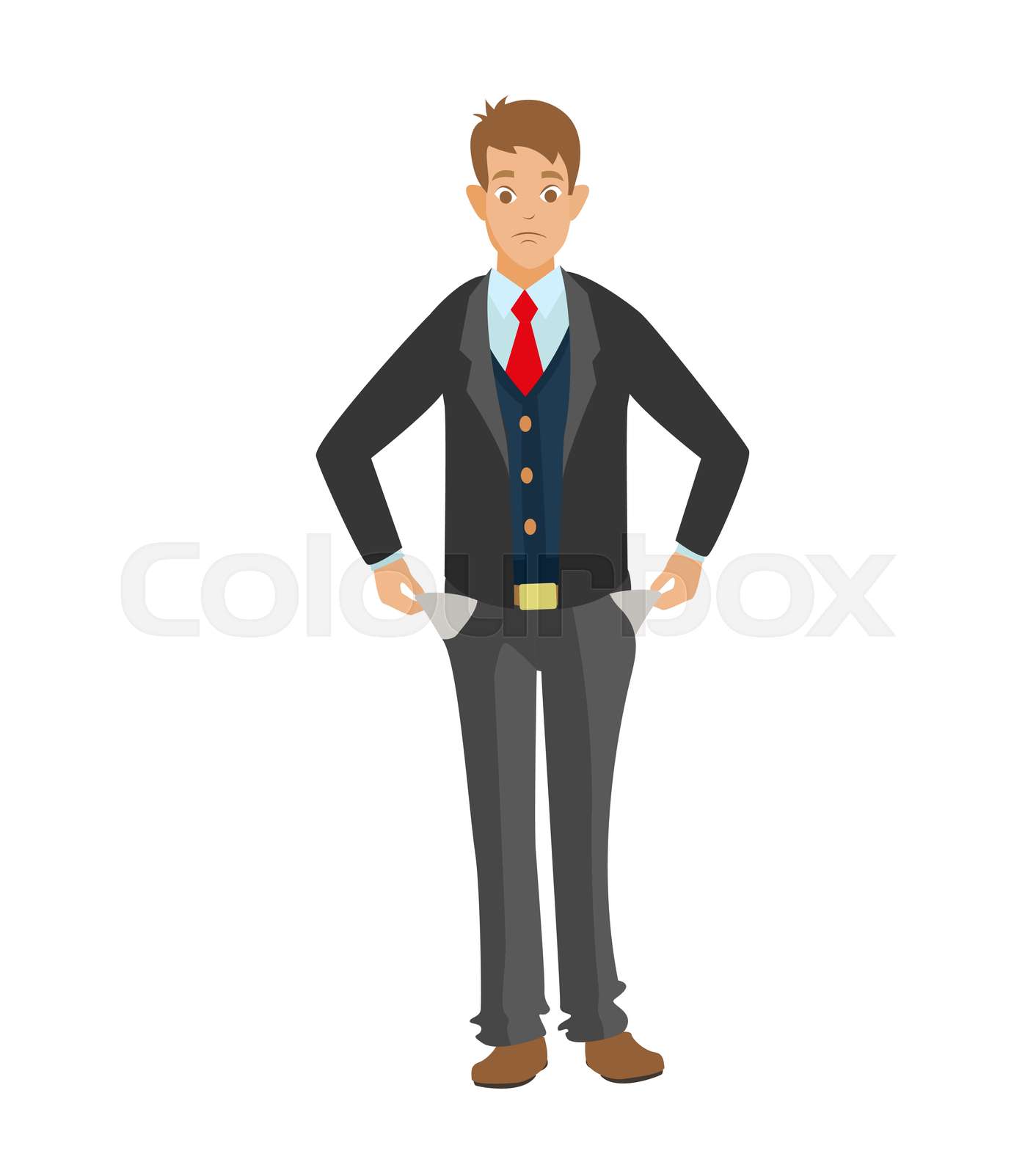 No money. Vector flat illustration | Stock vector | Colourbox