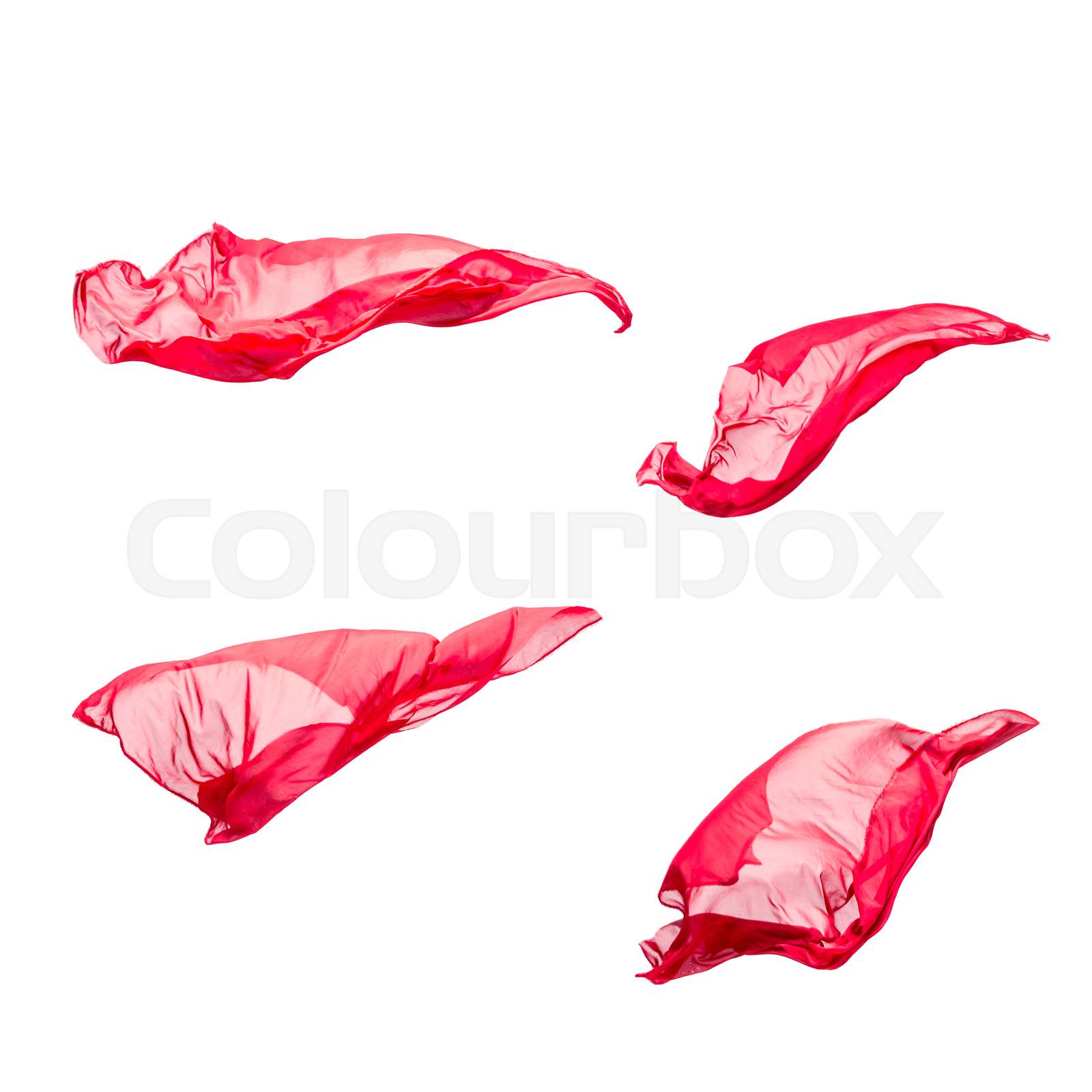 red flying fabric | Stock image | Colourbox