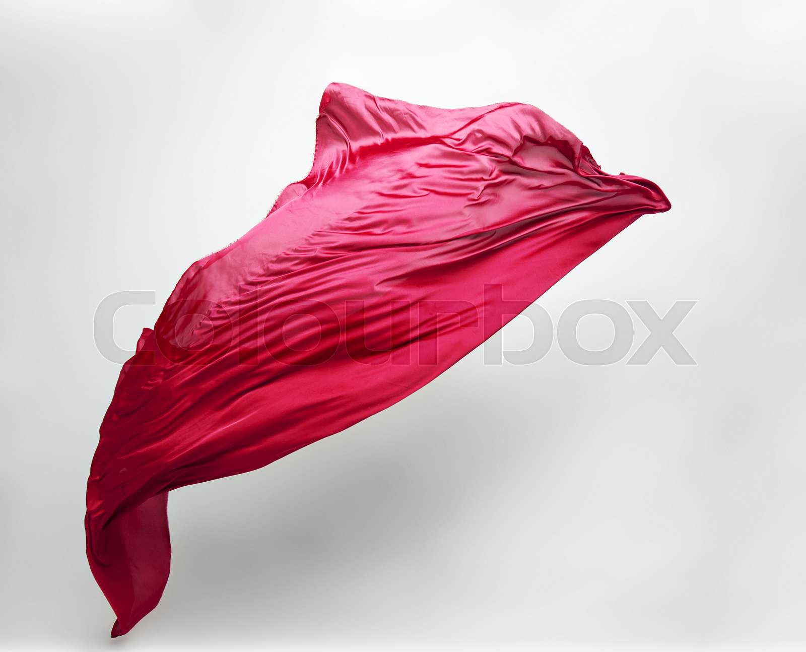 red flying fabric | Stock image | Colourbox