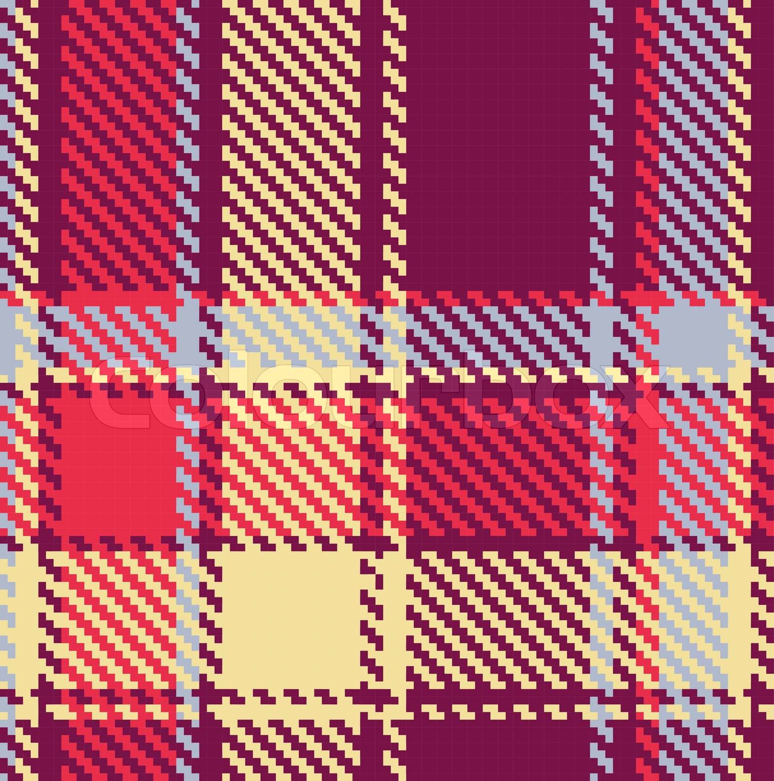Seamless checkered vector red, blue, yellow, violet pattern | Stock ...