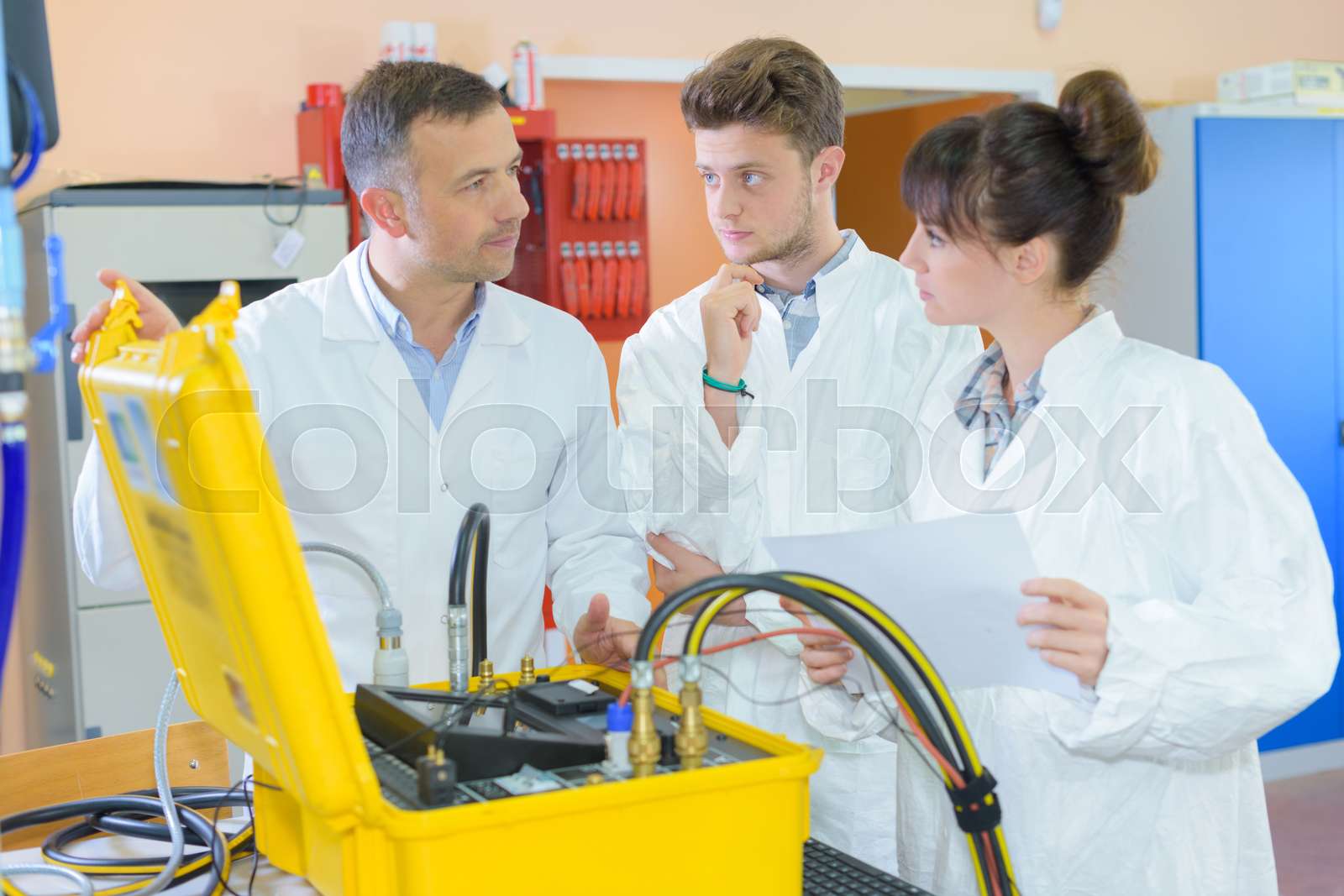 Students With Electrical Unit Stock Image Colourbox students-with-electrical-unit-stock-image-colourbox