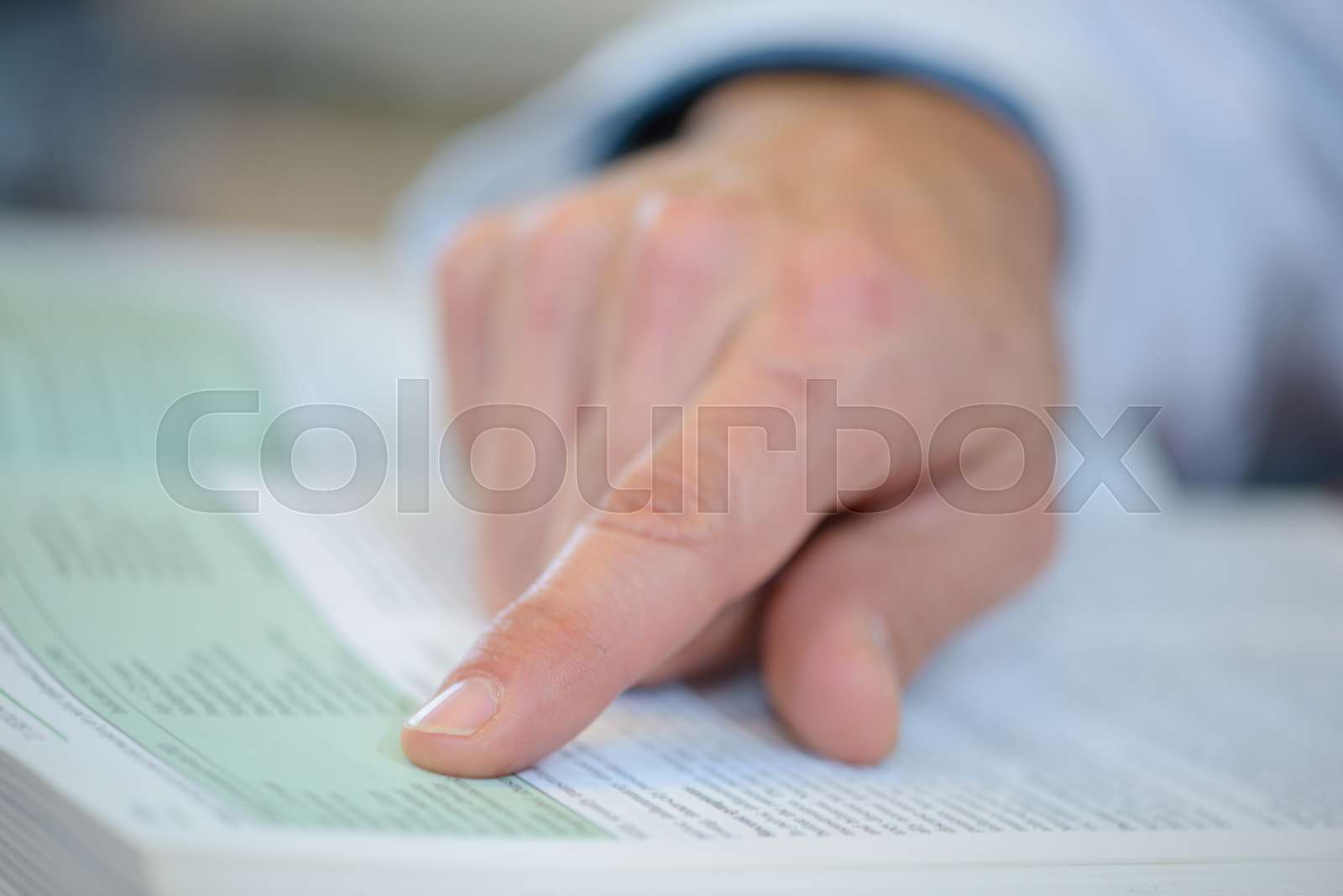 finger following print | Stock image | Colourbox