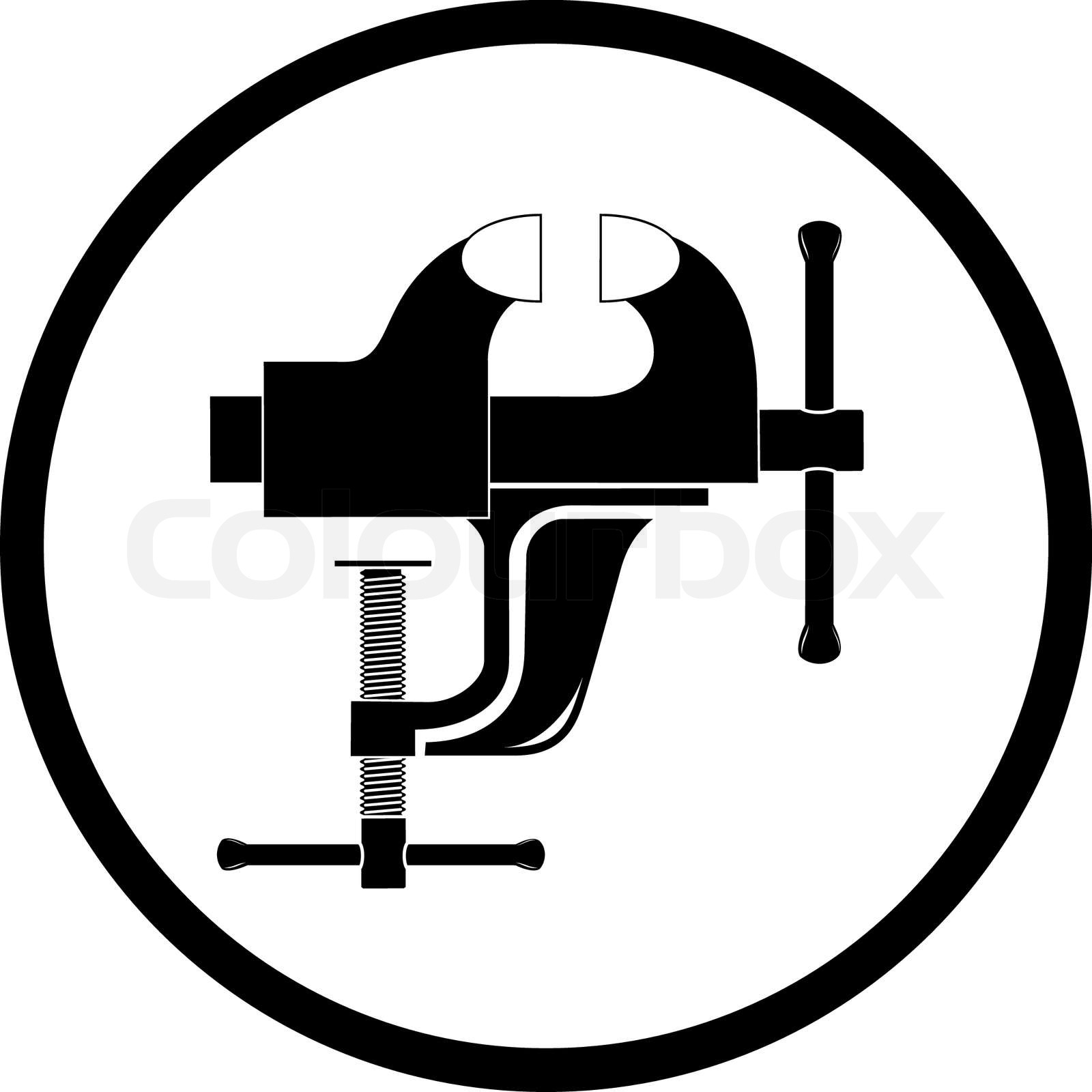 vector icon of clamp | Stock vector | Colourbox