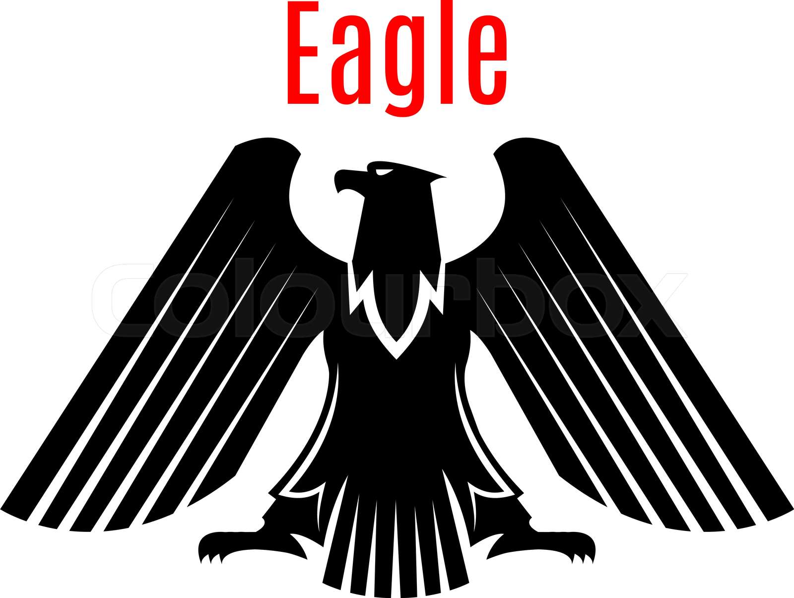 Heraldic black eagle vector gothic icon sign | Stock vector | Colourbox