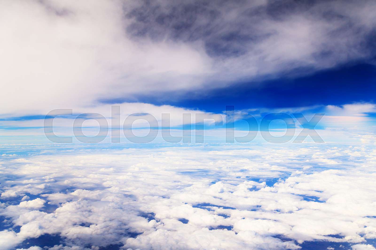 Beautiful Sky view through plane window | Stock image | Colourbox
