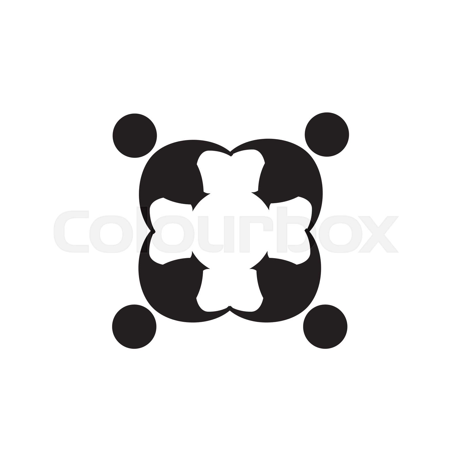 vector icon of people together - sign of unity, partnership. | Stock ...
