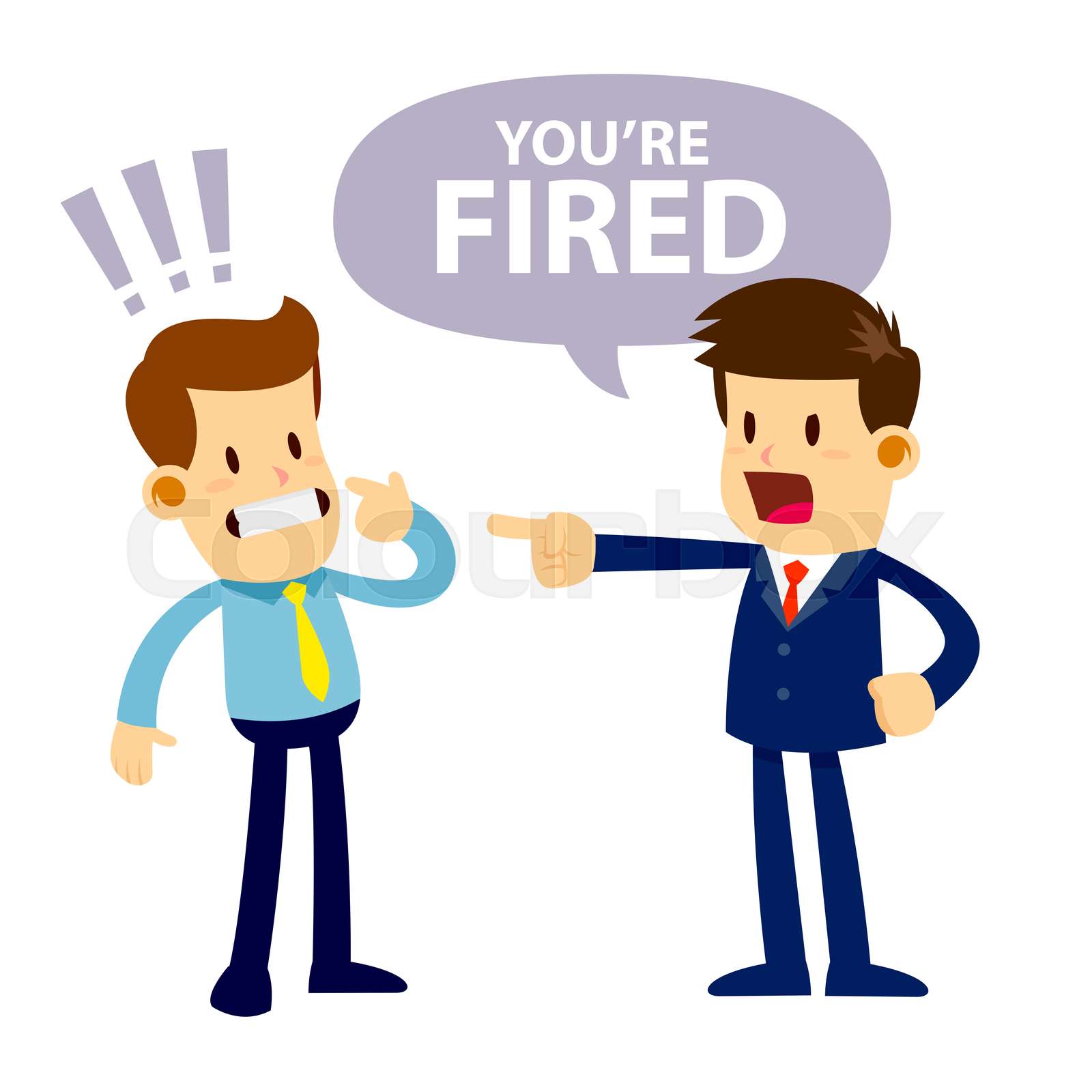 Angry Boss Fired His Employee | Stock image | Colourbox