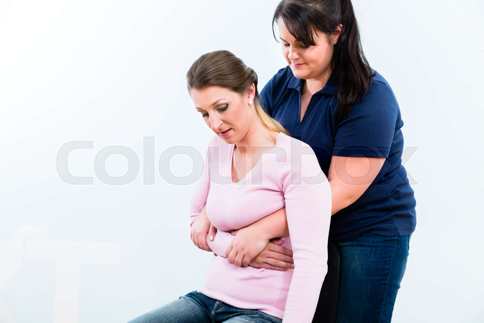 Women in First aid course practicing rescue of accident victims | Stock ...