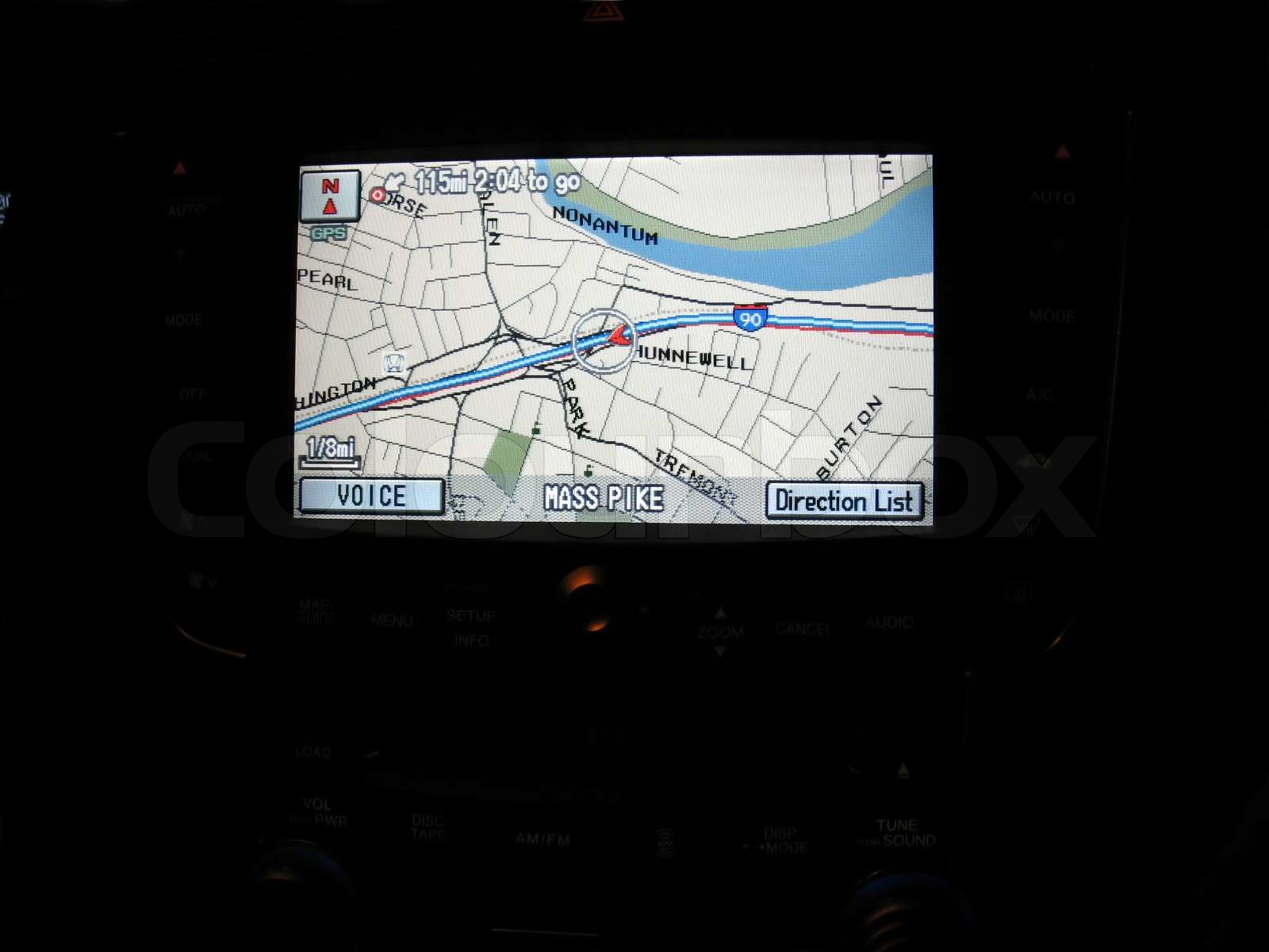 a gps navigation screen | Stock image | Colourbox