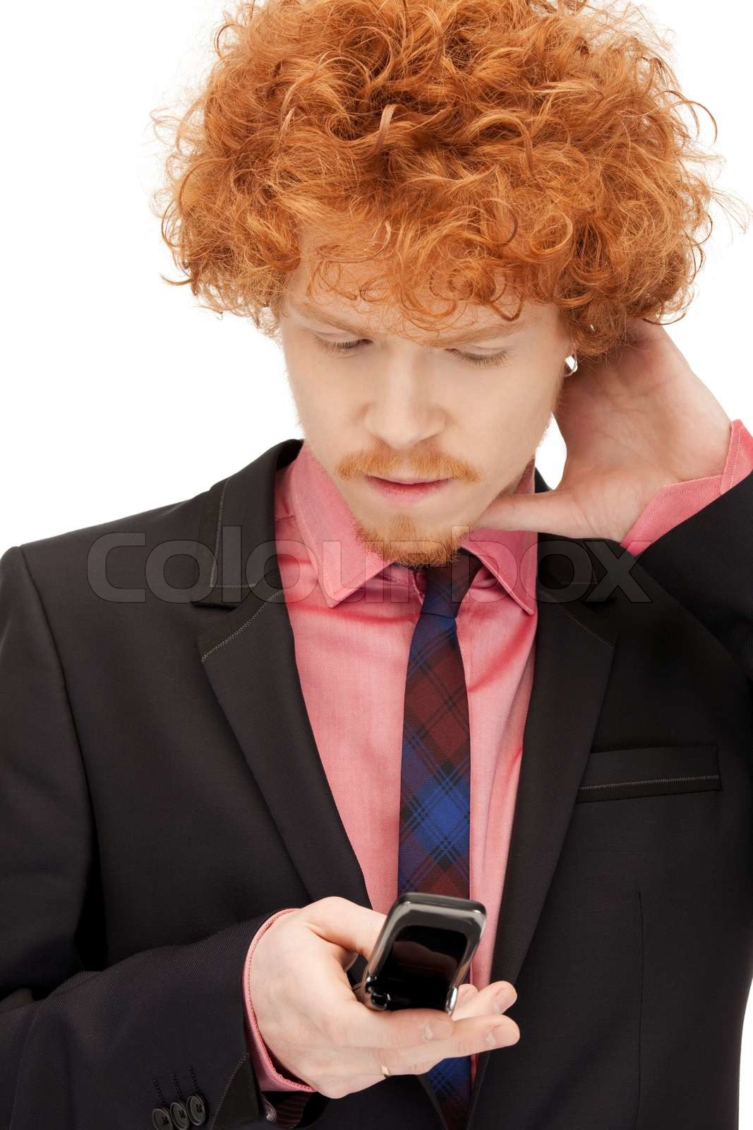 picture of handsome man with cell phone | Stock image | Colourbox