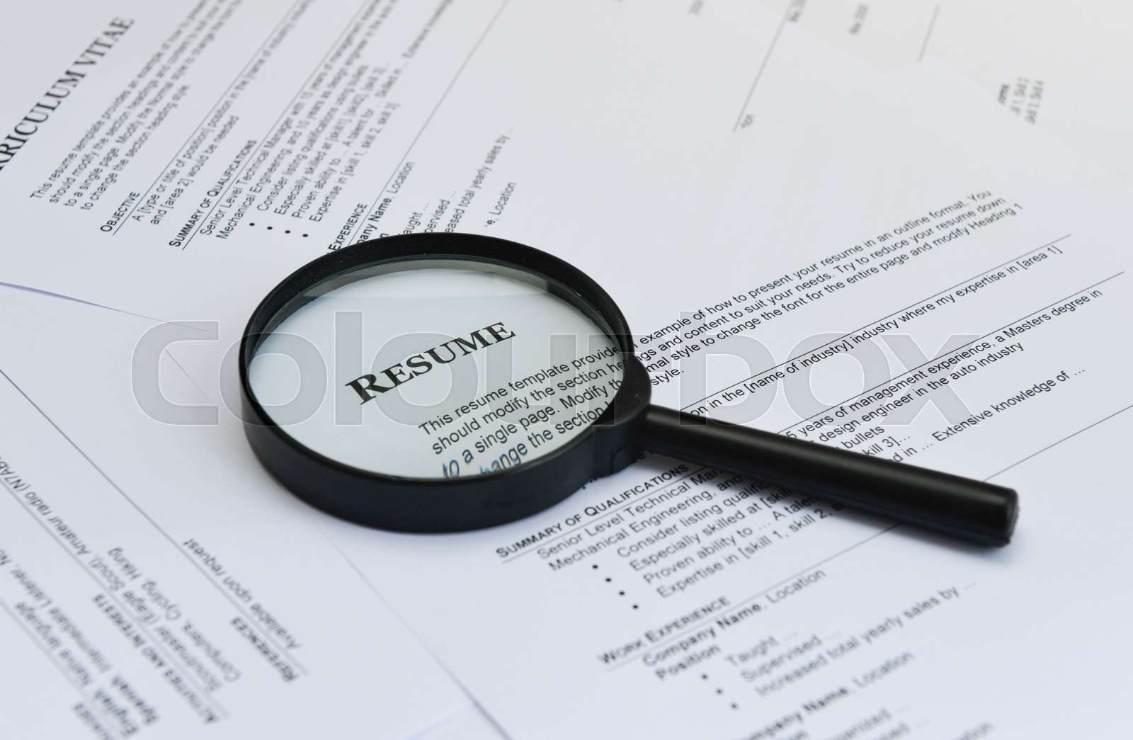 Searching Resume - Concept for using Magnifying Glass to find the ...