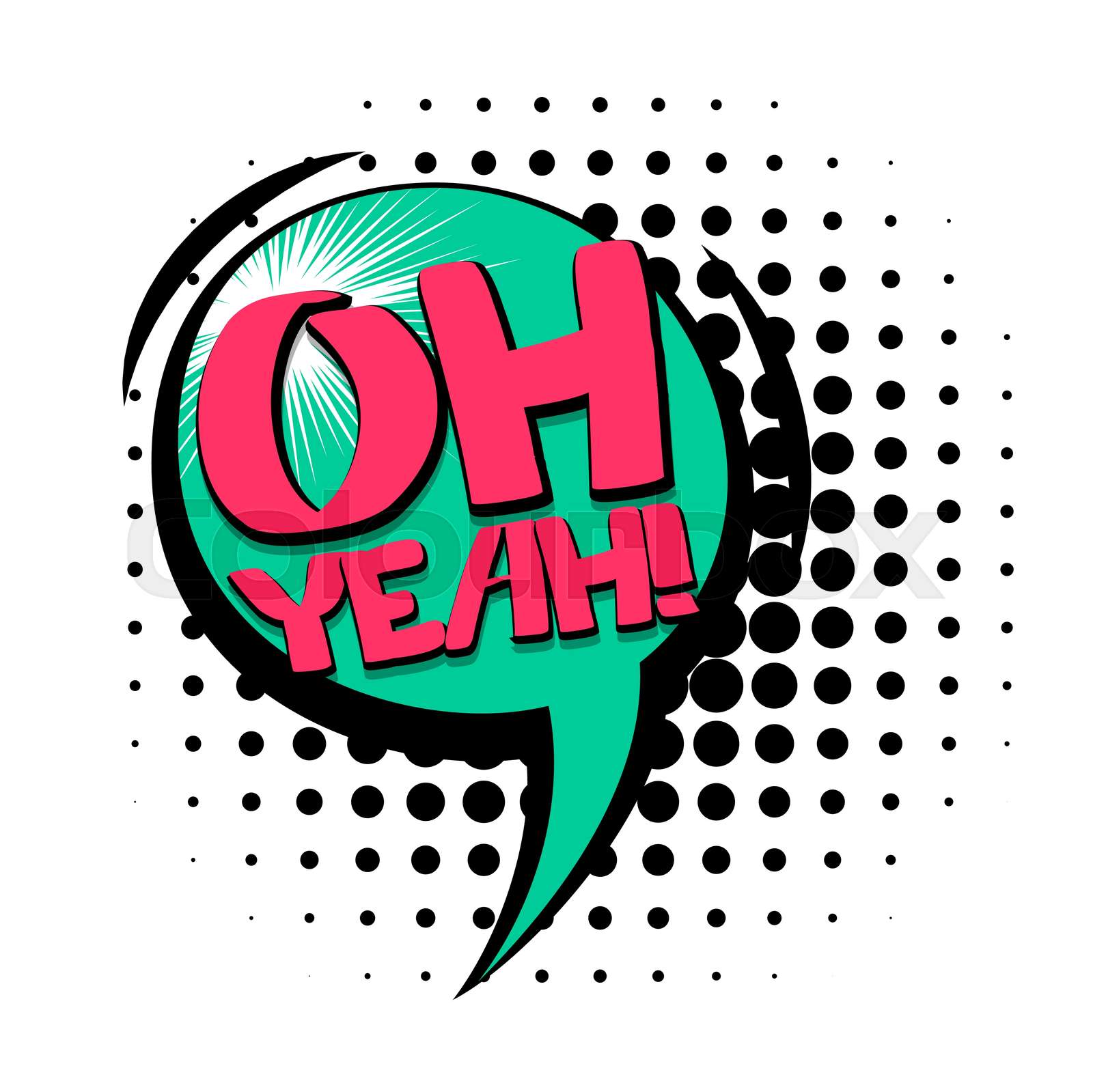 Comic text speech bubble oh yeah | Stock vector | Colourbox