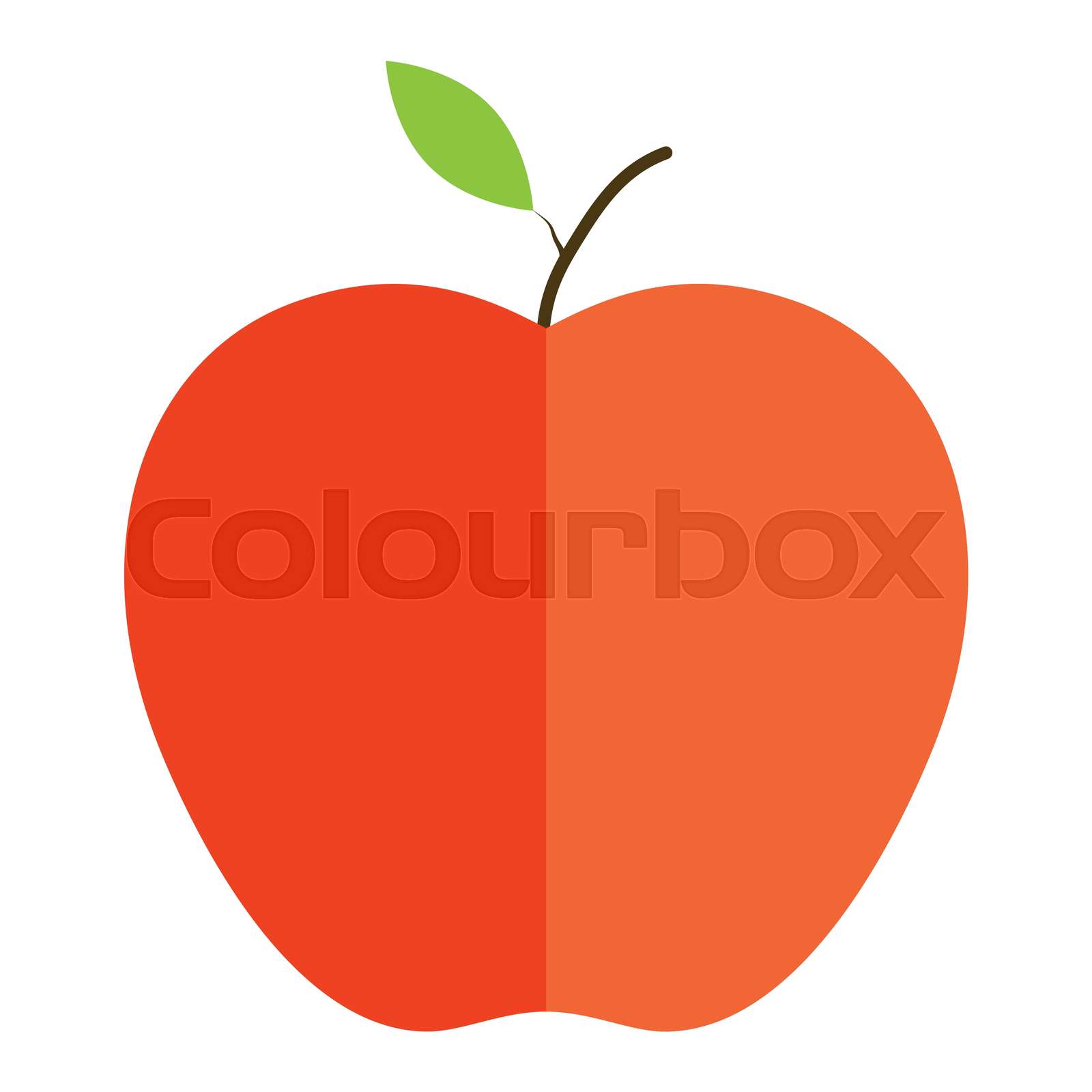 Apple red flat icon | Stock vector | Colourbox