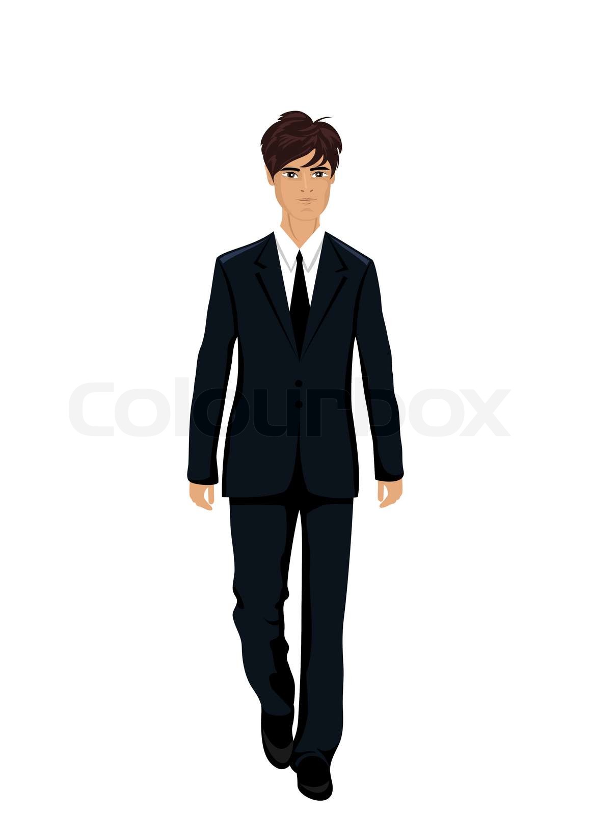 Illustration Geschäftsmann in Anzug isoliert - vector | Stock-Vektor ...
