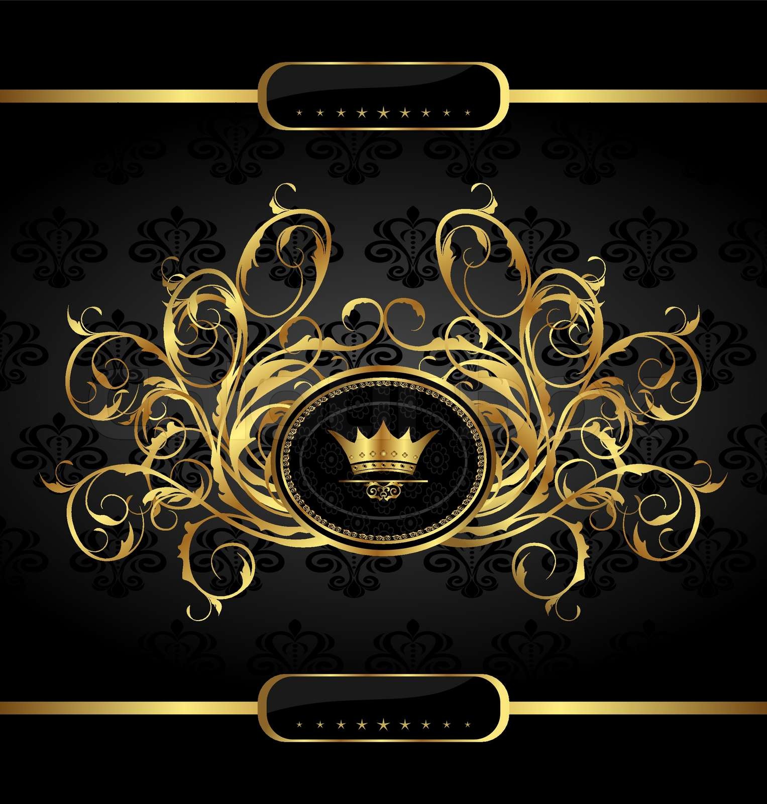 Illustration gold vintage for design packing - vector | Stock vector ...