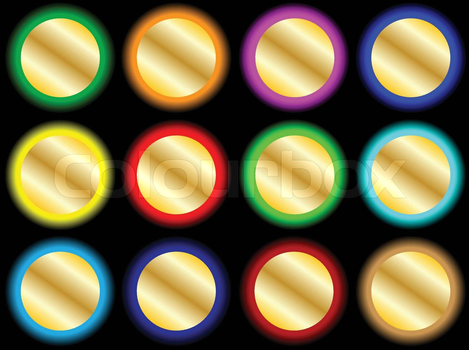 vector bright buttons clip-art | Stock vector | Colourbox