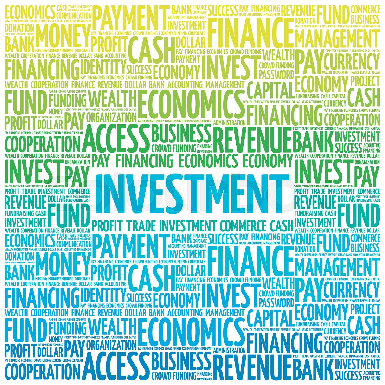 INVESTMENT word cloud | Stock vector | Colourbox