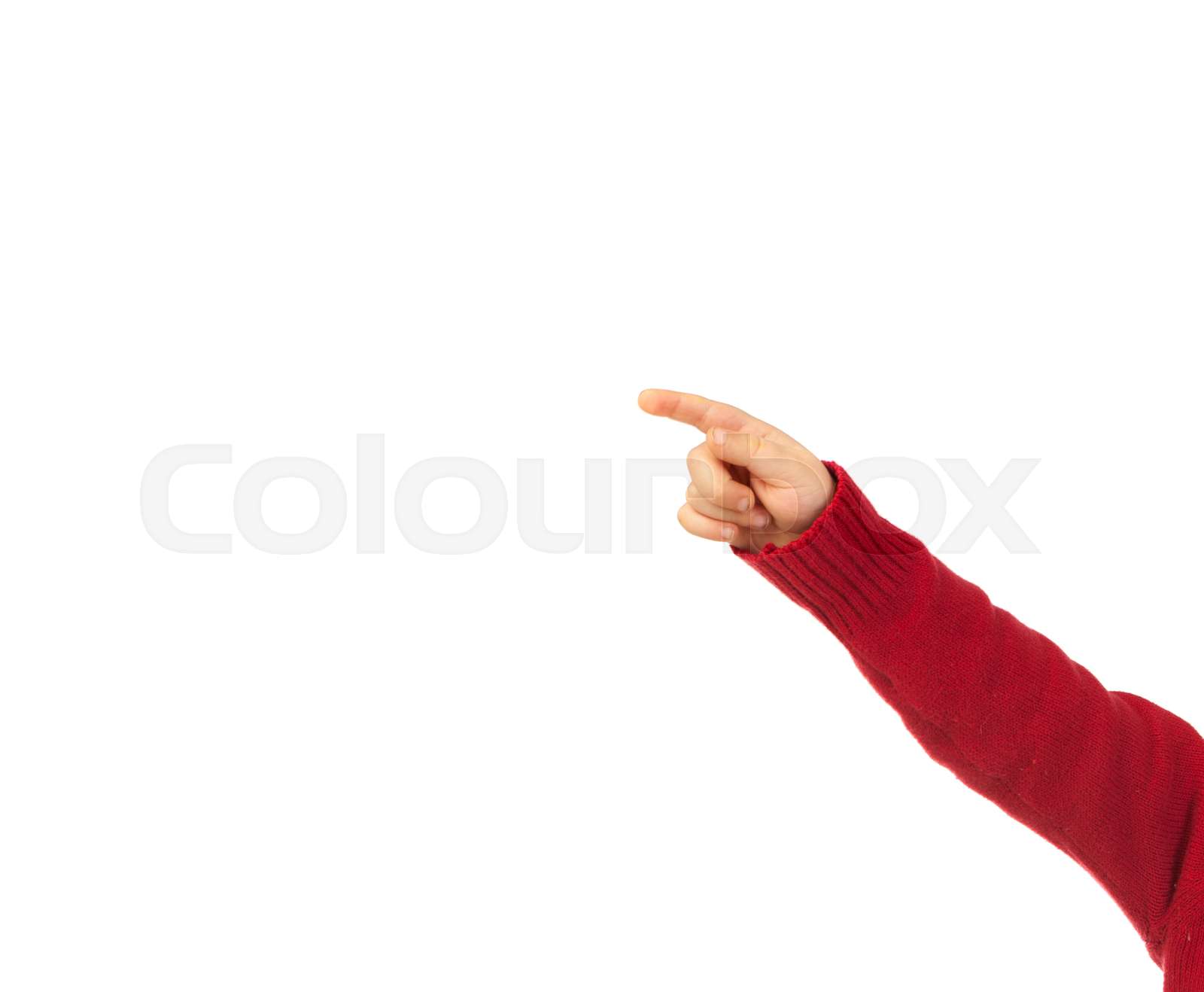 Finger of a child pointing out something | Stock image | Colourbox