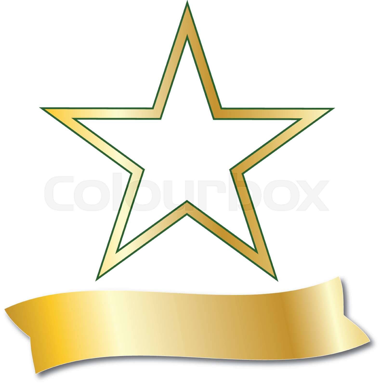Gold Star | Stock vector | Colourbox