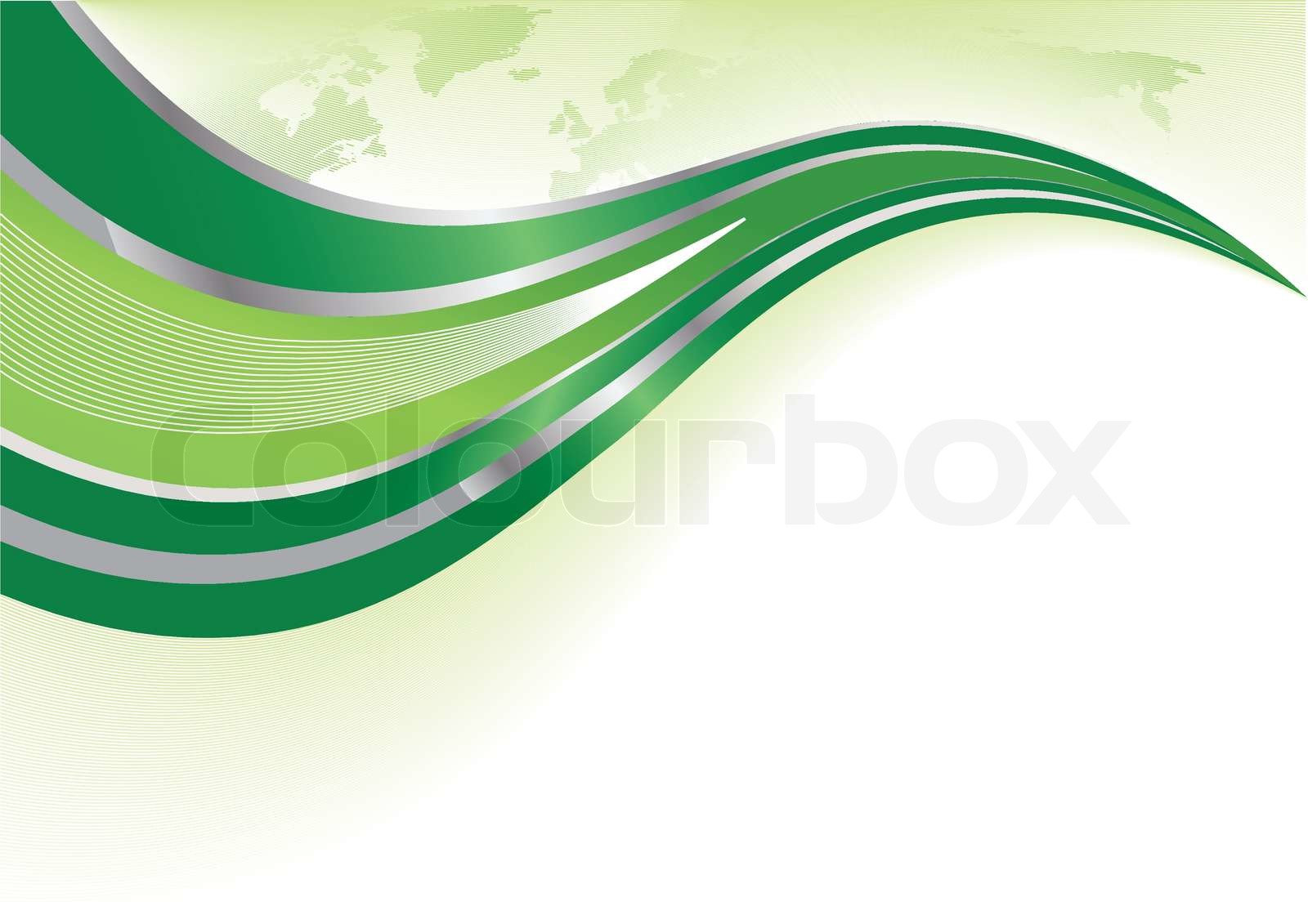 Vector green background with world map | Stock vector | Colourbox