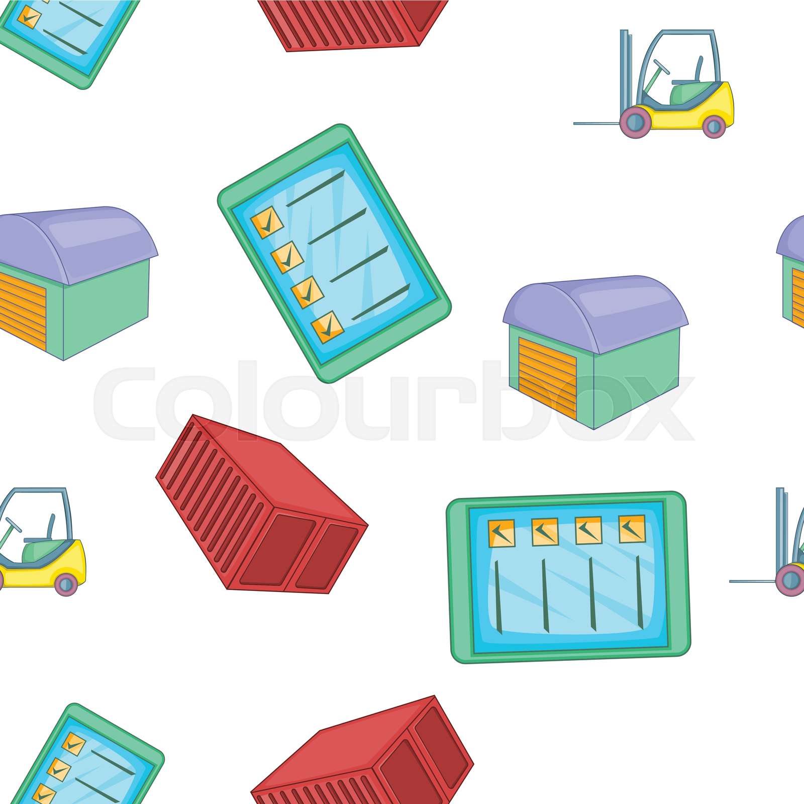 Store pattern, cartoon style | Stock vector | Colourbox