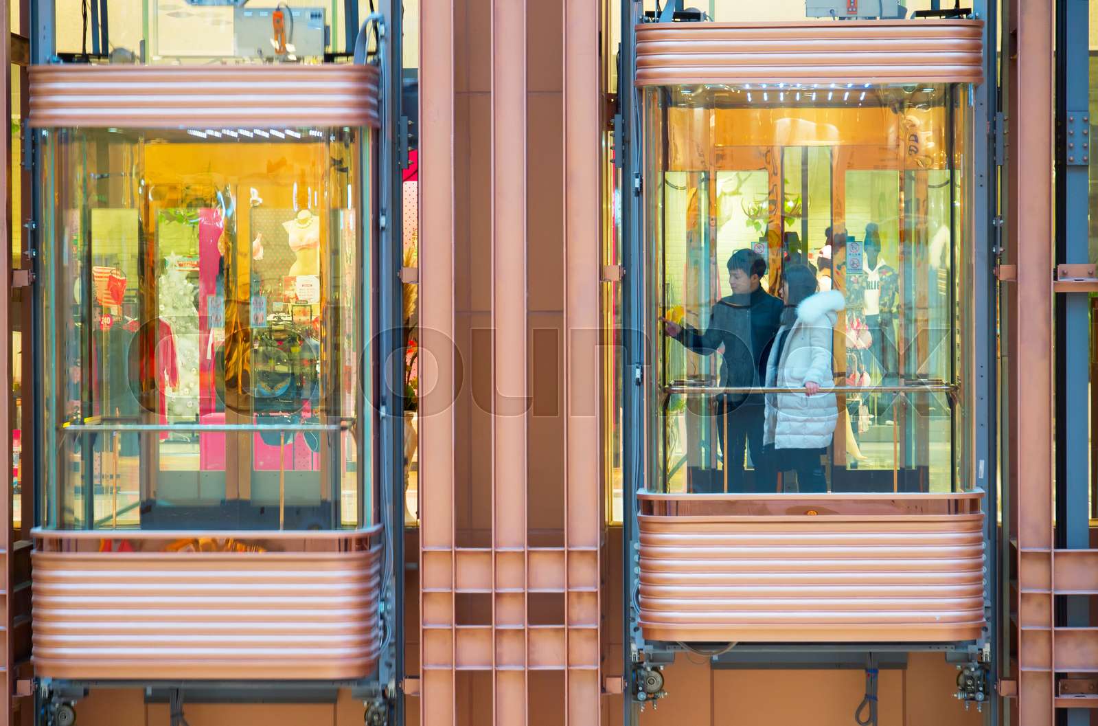 Shopping mall lift | Stock image | Colourbox