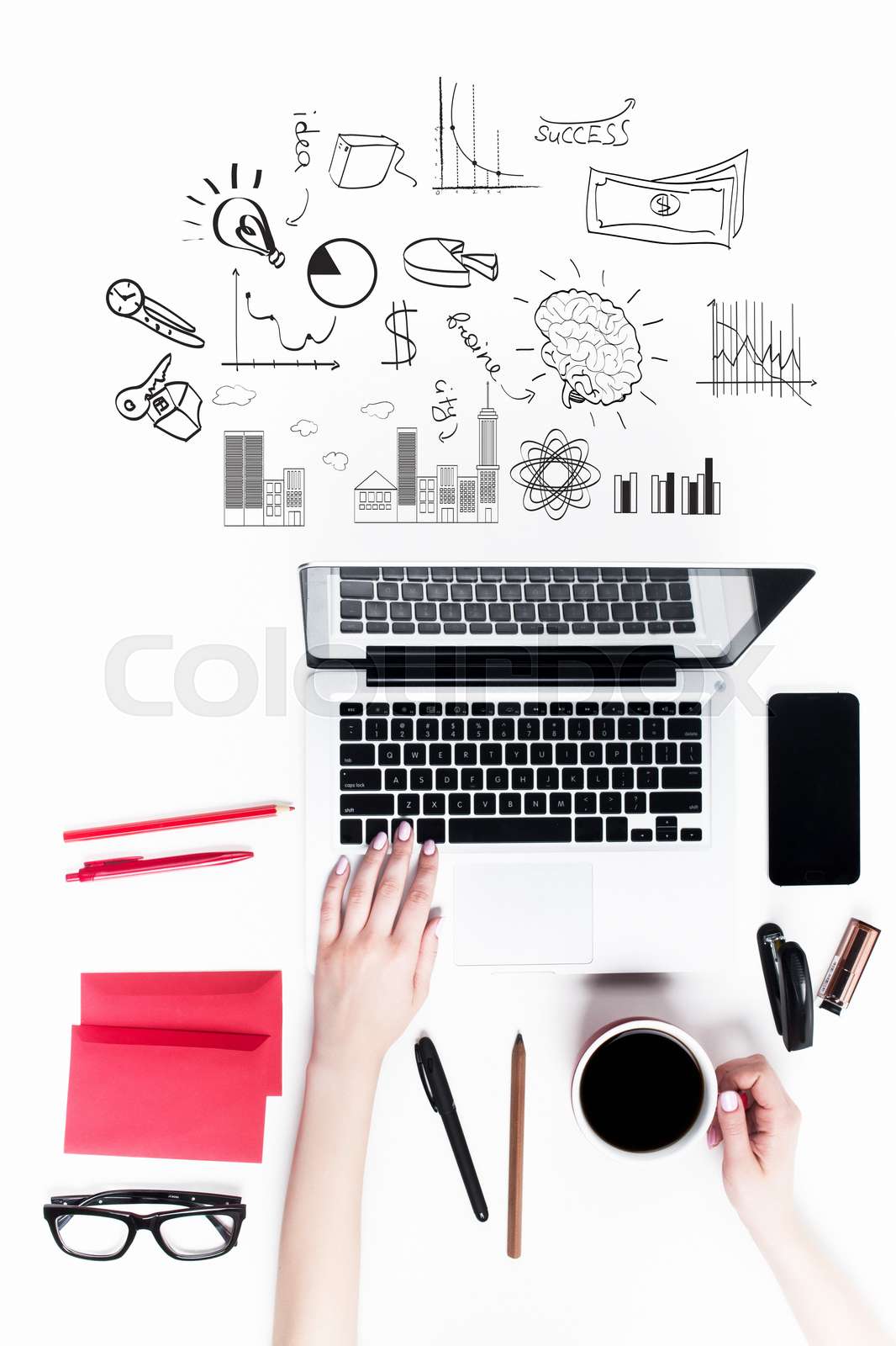 Workplace at the office. Technology. | Stock image | Colourbox