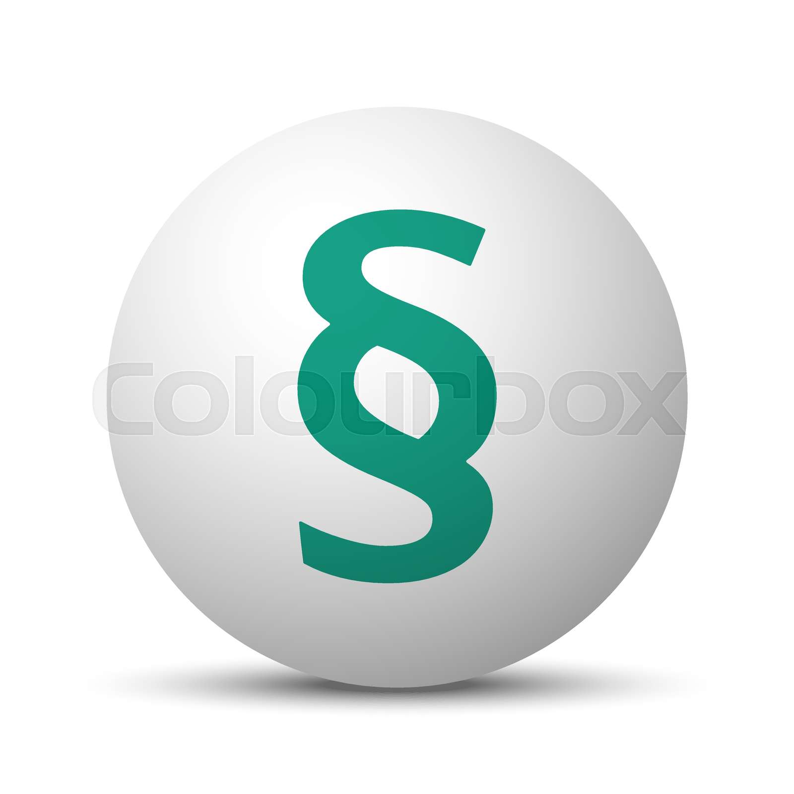 Green Paragraph icon on white sphere | Stock vector | Colourbox