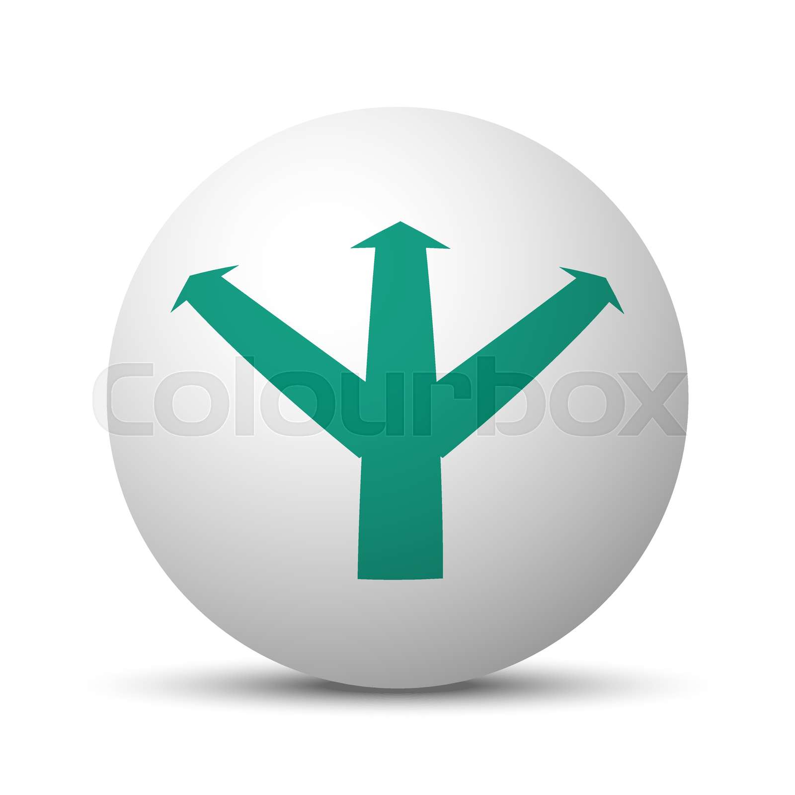 Green Strategy icon on white sphere | Stock vector | Colourbox