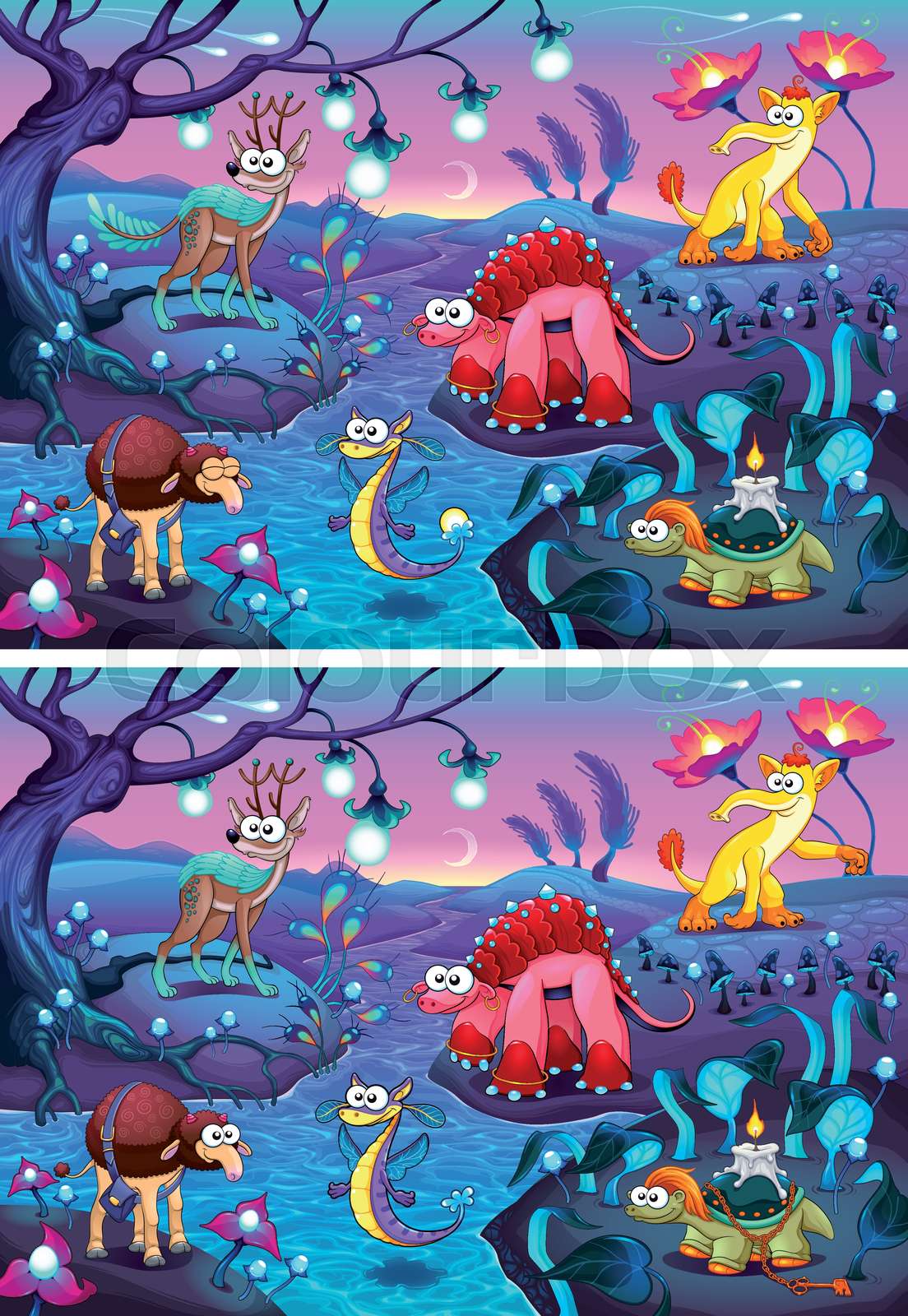 Spot the differences | Stock vector | Colourbox
