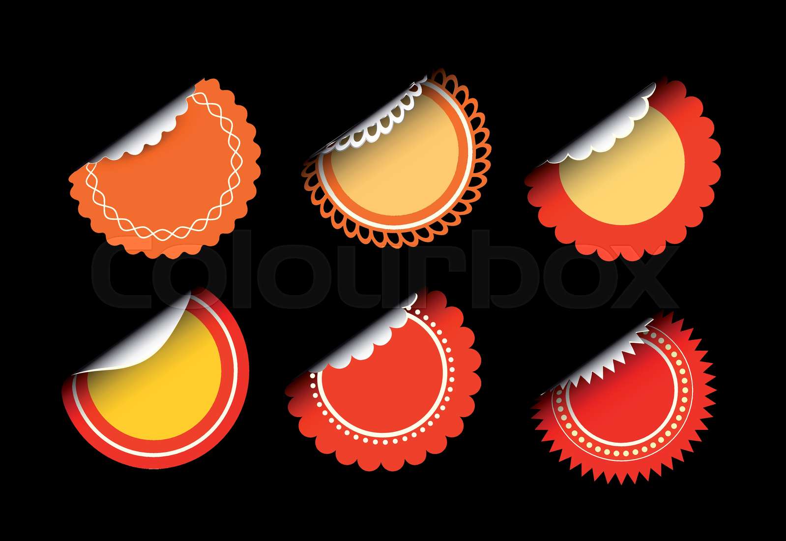 Collection of round vintage labels | Stock vector | Colourbox