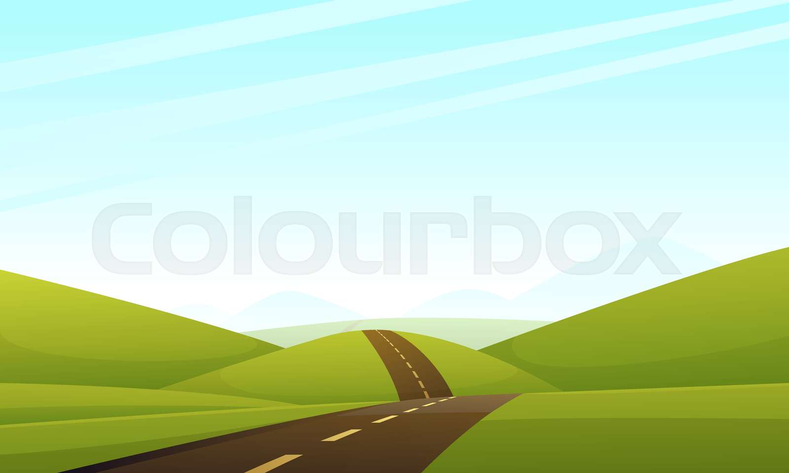 Hill Road | Stock vector | Colourbox