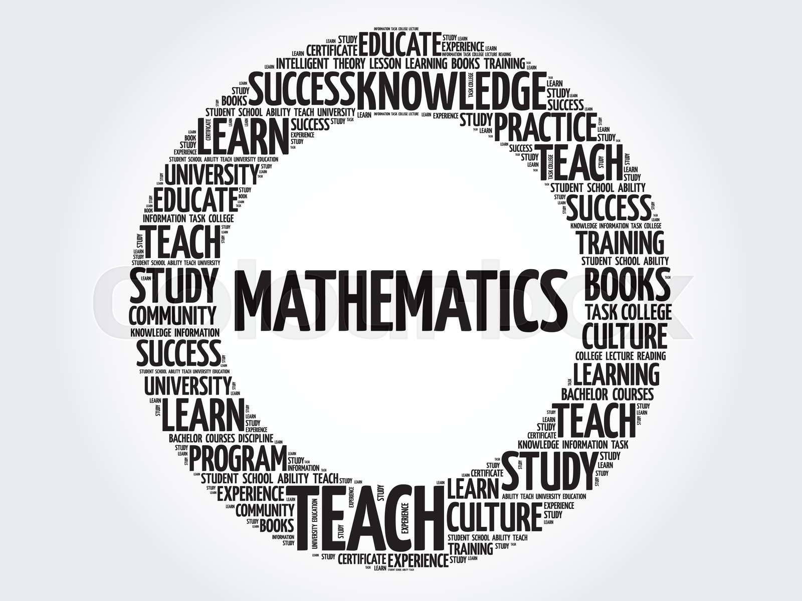 Mathematics word cloud | Stock vector | Colourbox