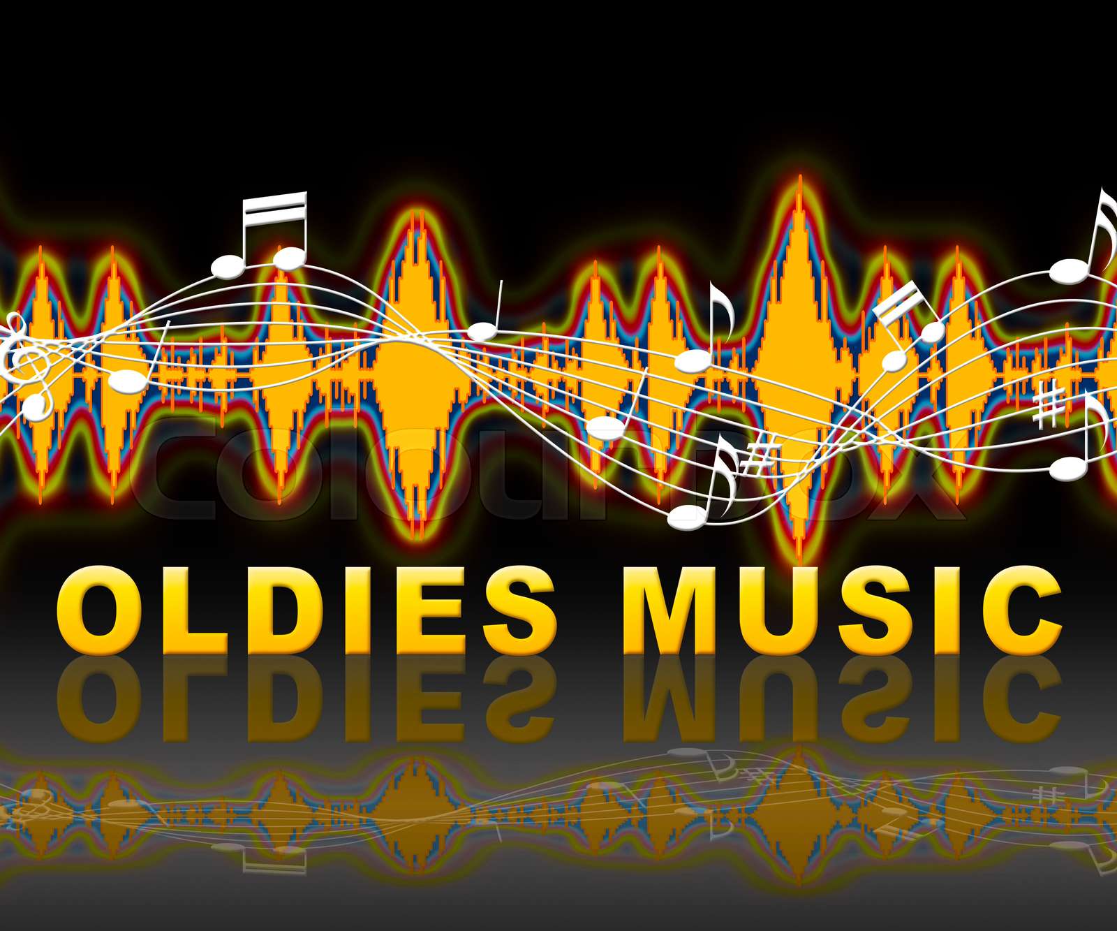 Oldies Music Means Classic Tunes From The Past | Stock image | Colourbox