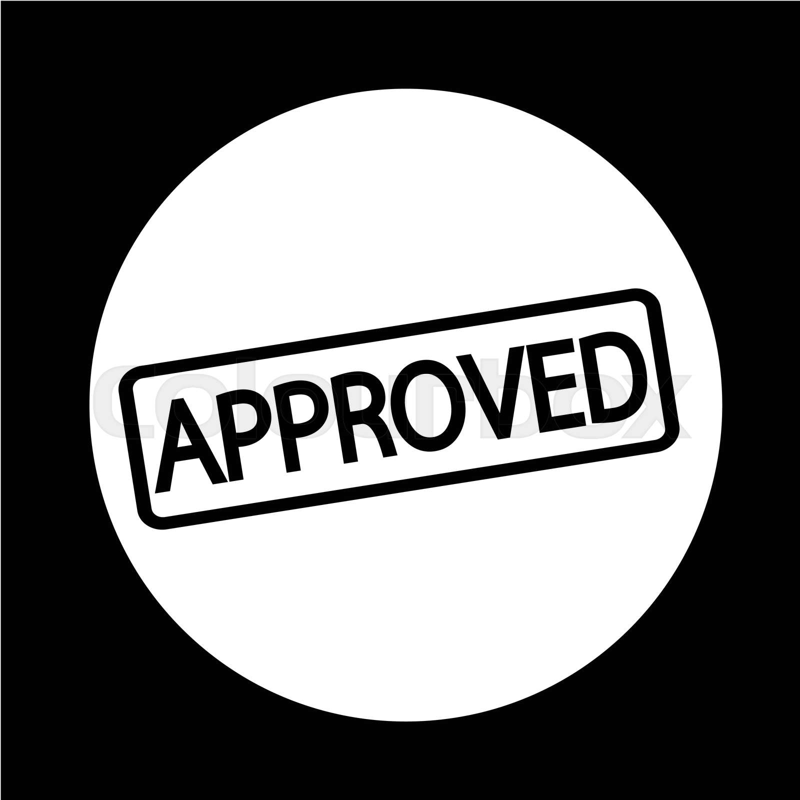 stamp approved text | Stock vector | Colourbox