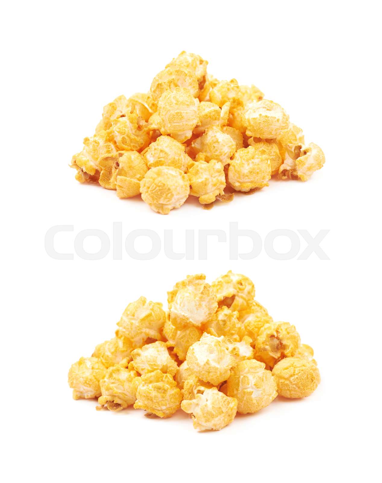 Pile of popcorn flakes isolated | Stock image | Colourbox