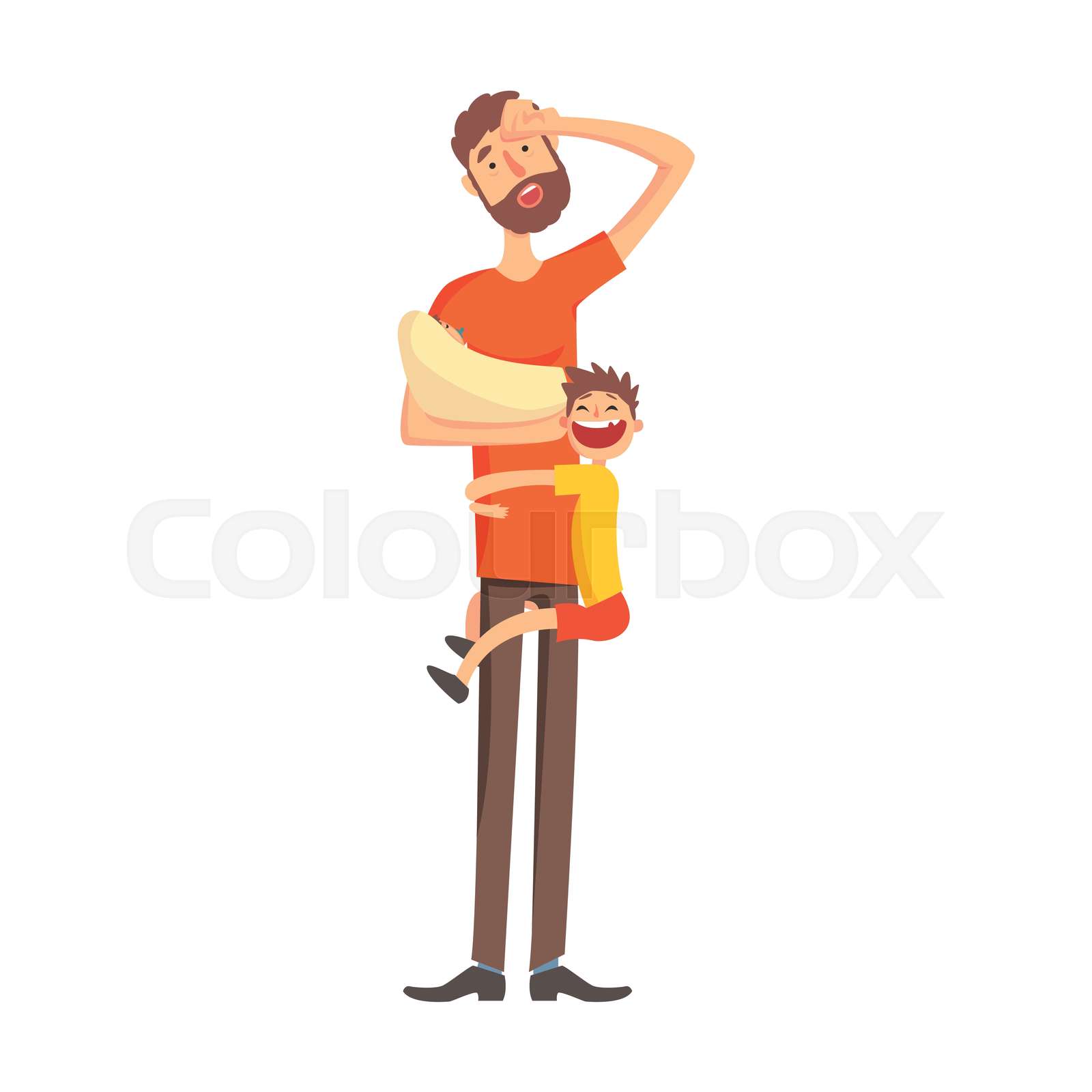 vater, illustration, cartoon | Stock-Vektor | Colourbox