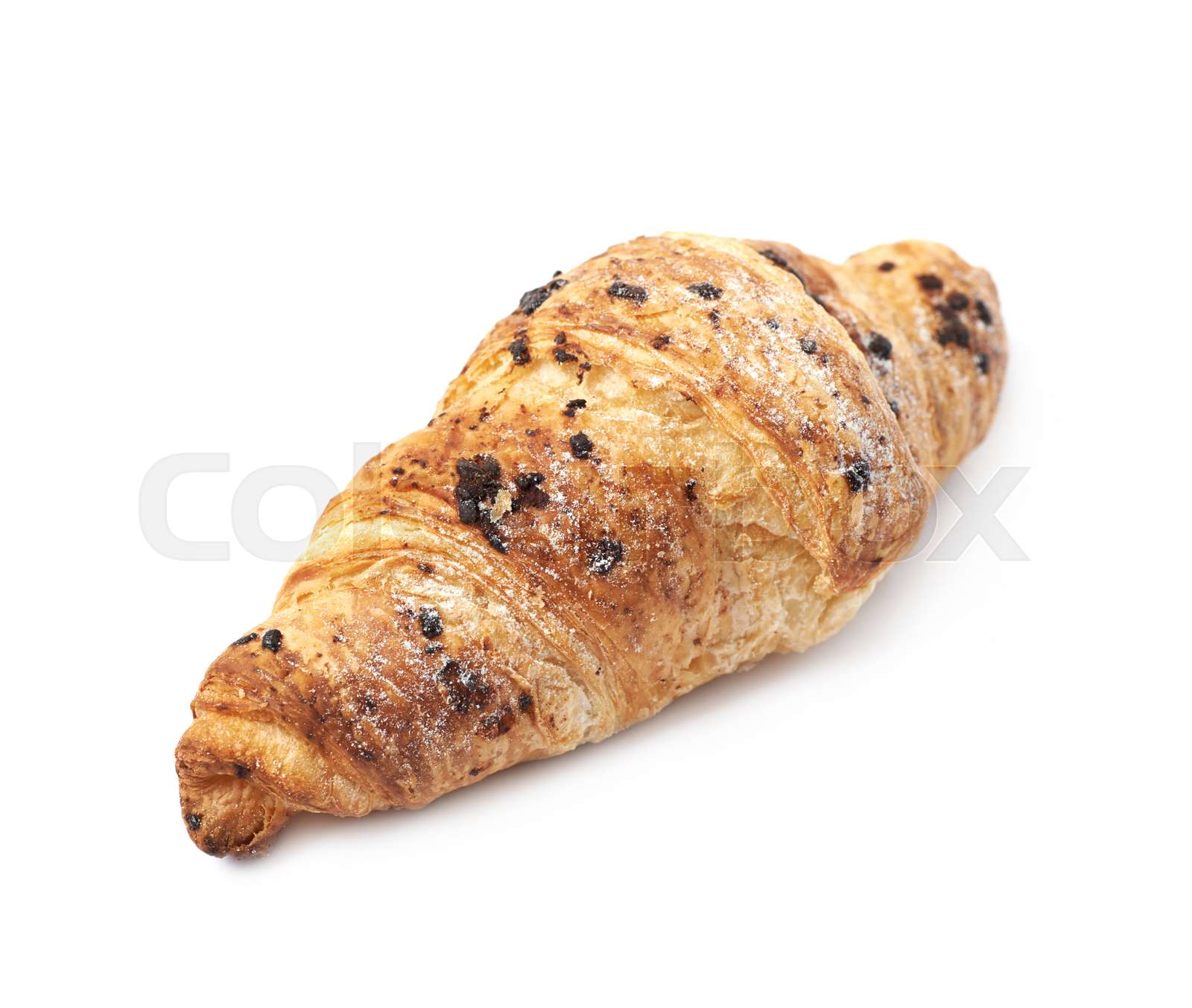 Chocolate croissant pastry isolated | Stock image | Colourbox