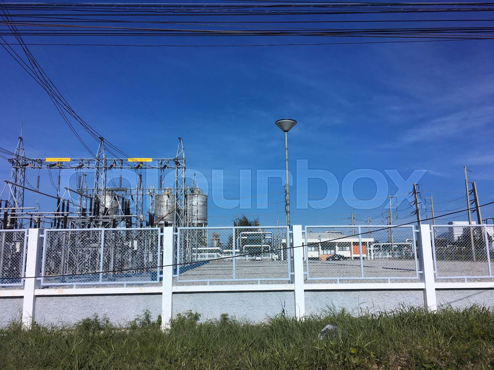 Substation yard | Stock image | Colourbox