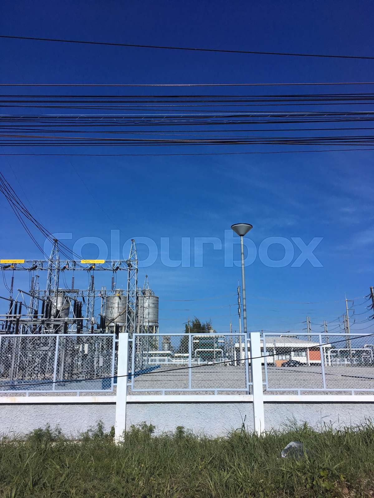 Substation yard | Stock image | Colourbox