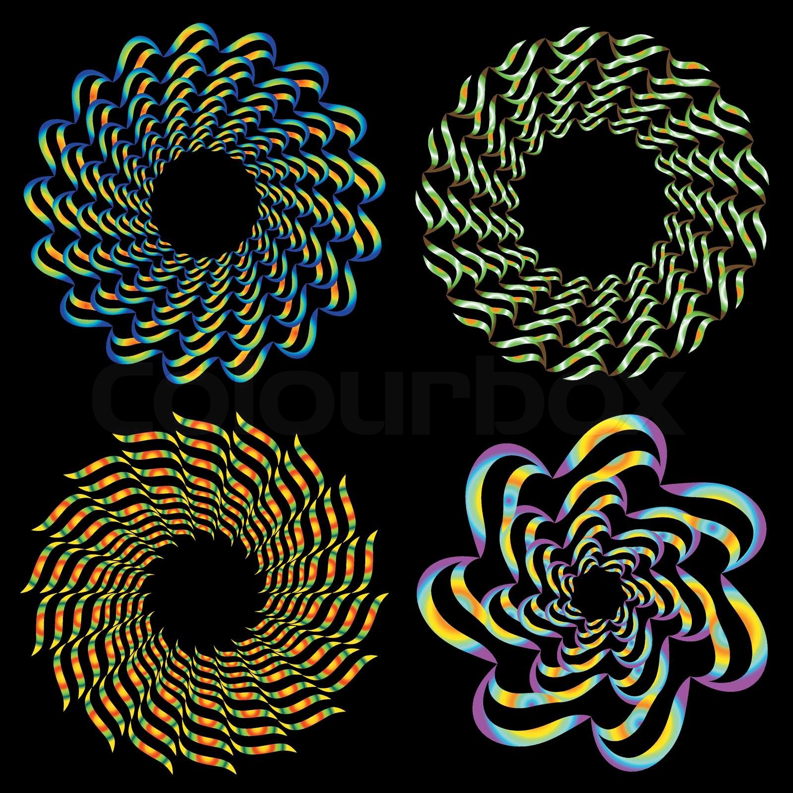 Set of fantasy style design elements | Stock vector | Colourbox