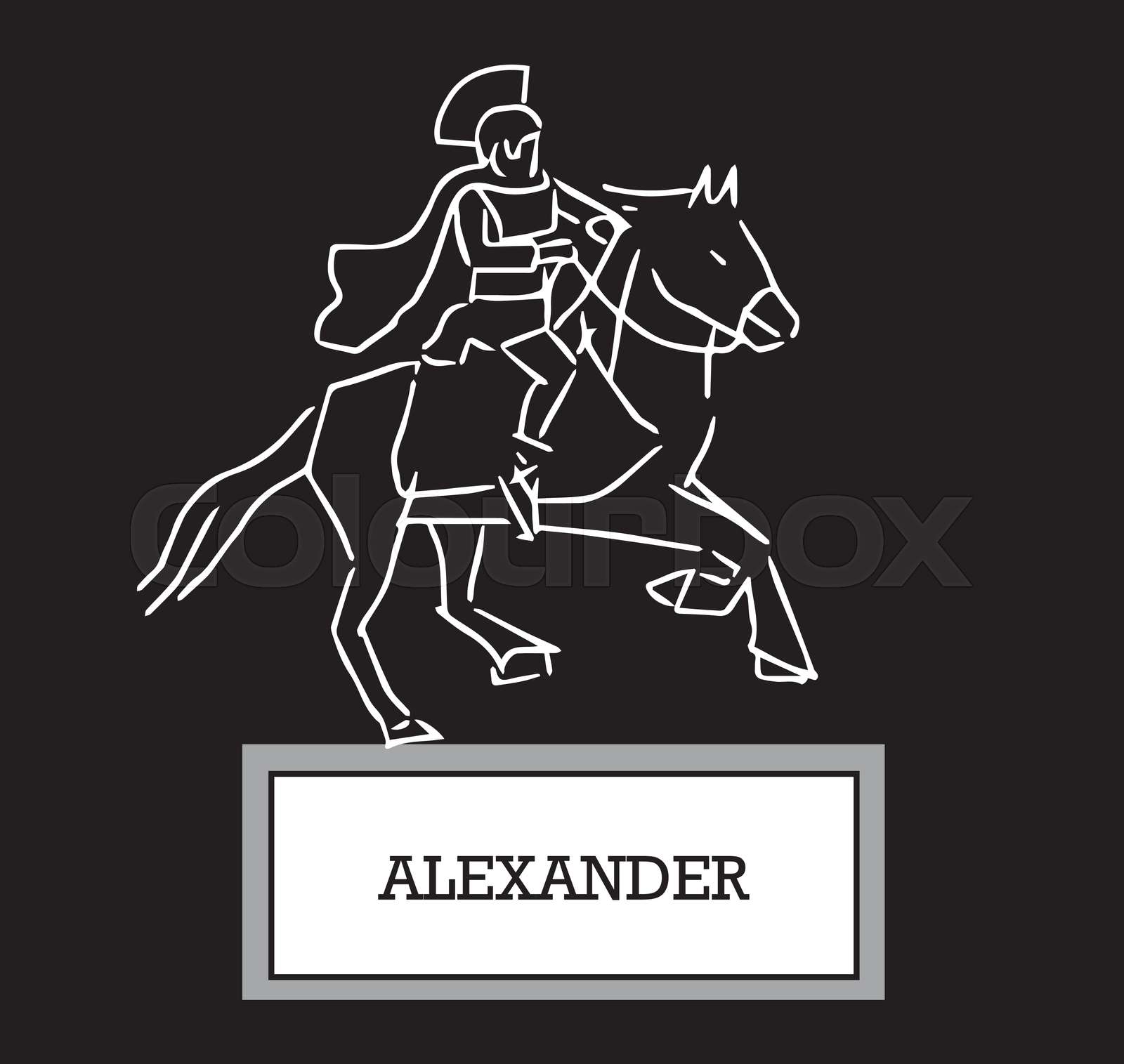 Illustration of Alexander | Stock vector | Colourbox