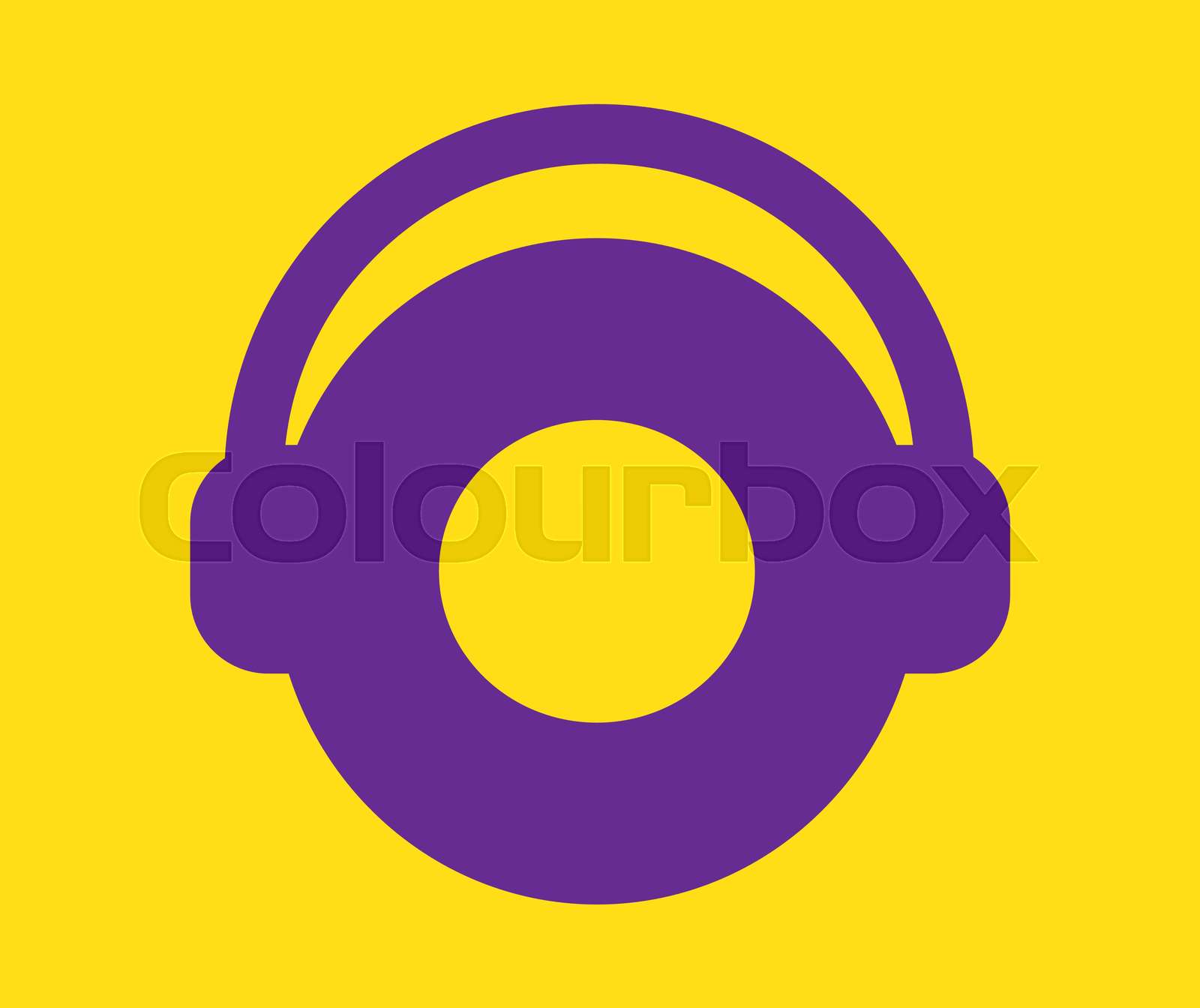 Purple Headset Icon | Stock vector | Colourbox