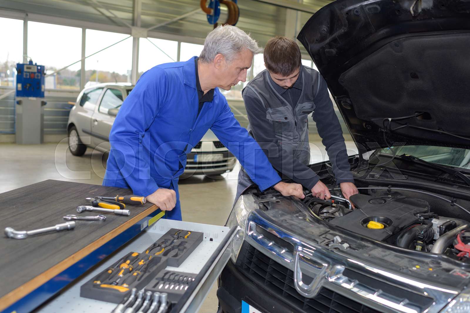 male trainee mechanic at work | Stock image | Colourbox